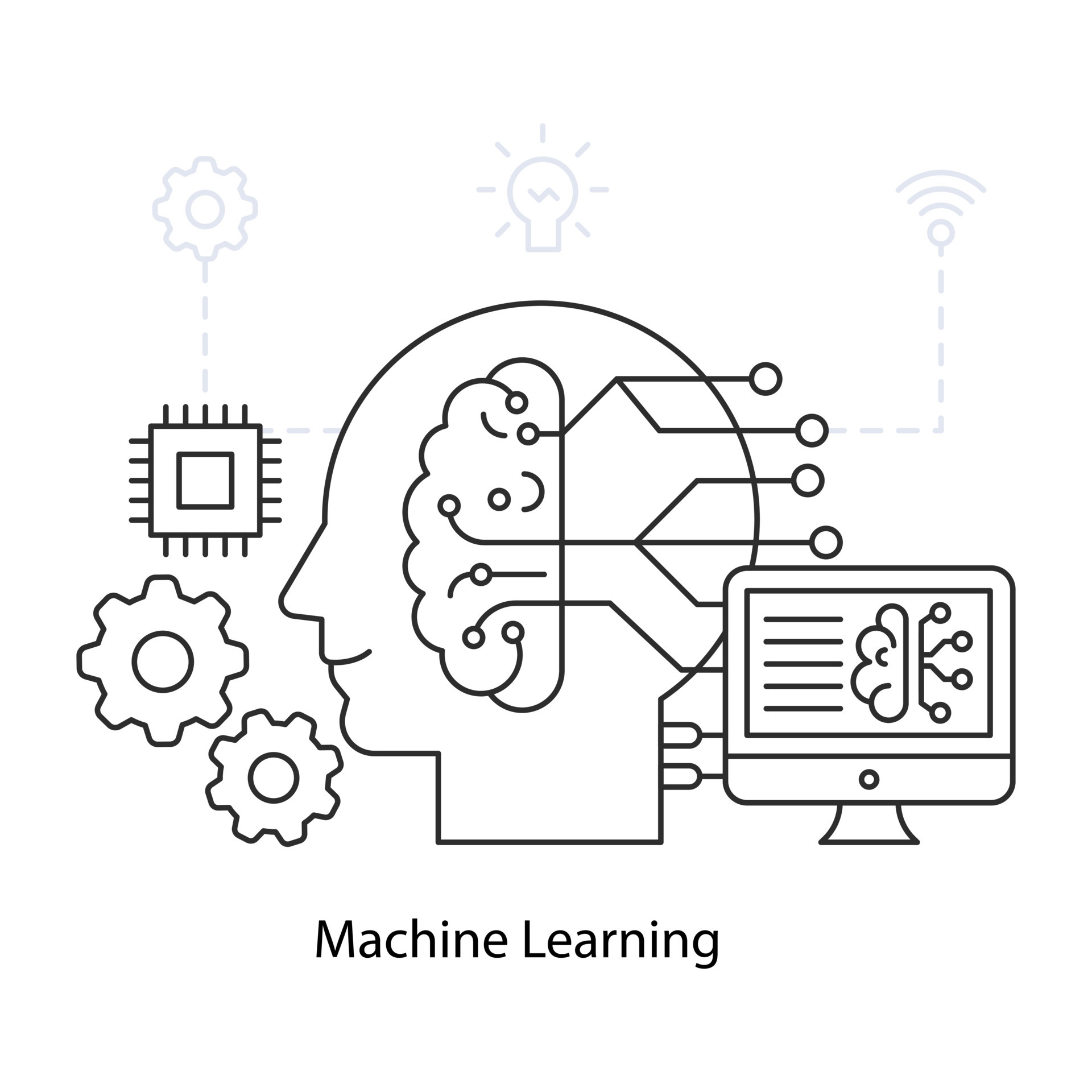 Trendy design illustration of machine learning 4655712 Vector Art at ...