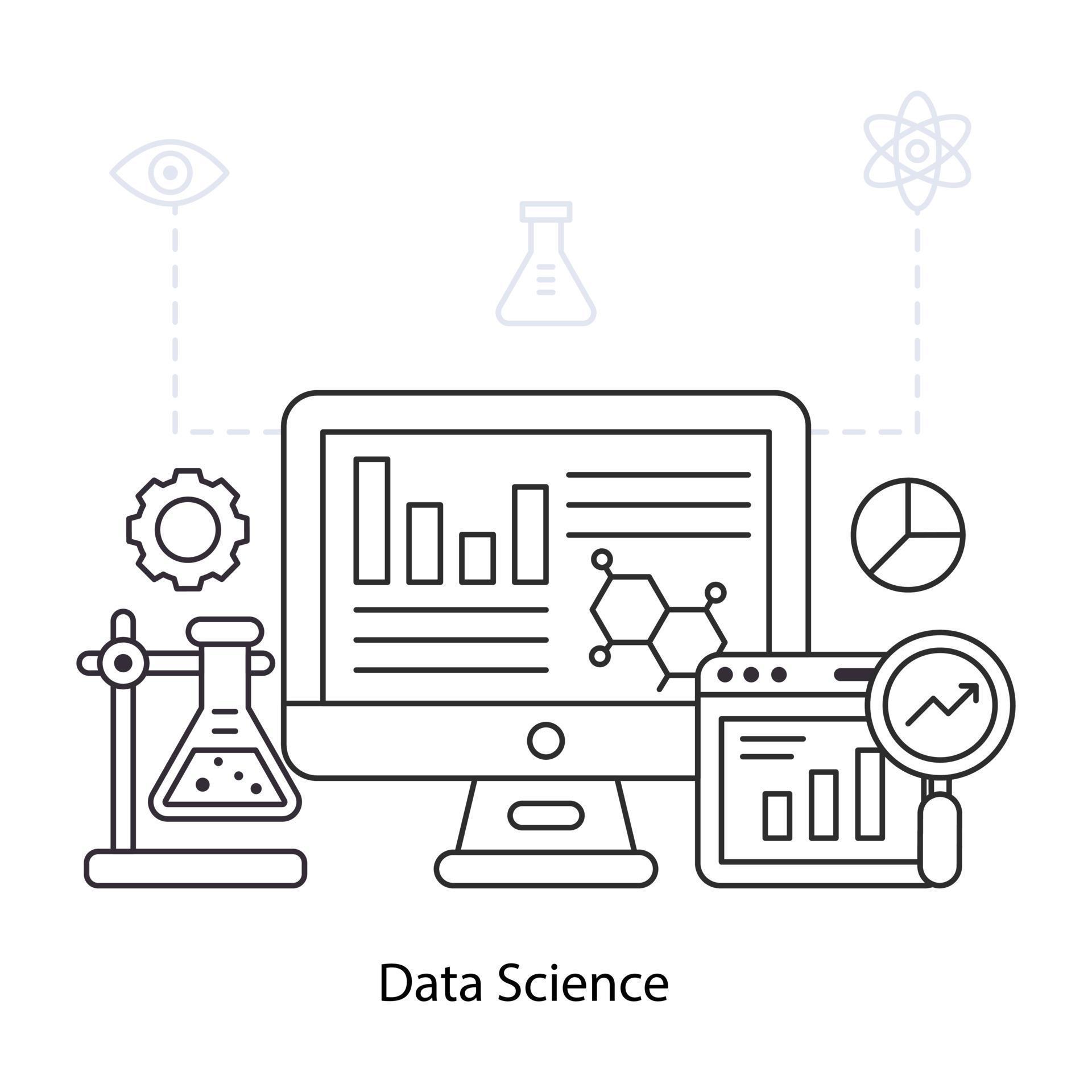 An Editable Design Illustration Of Data Science 4655722 Vector Art At