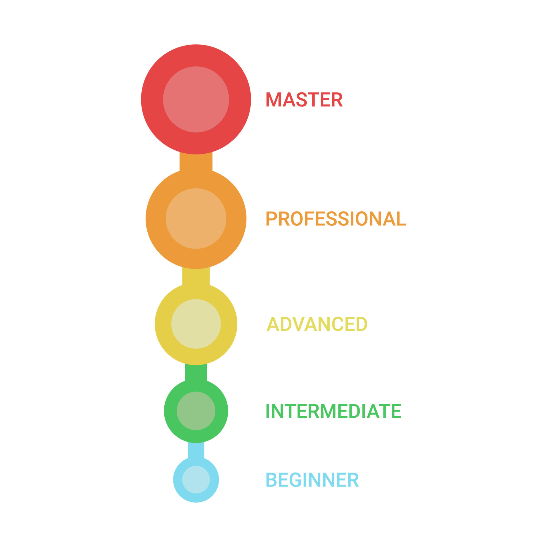 Scheme of level of skills, growth success and achievement, diagram step in business. Title and ...