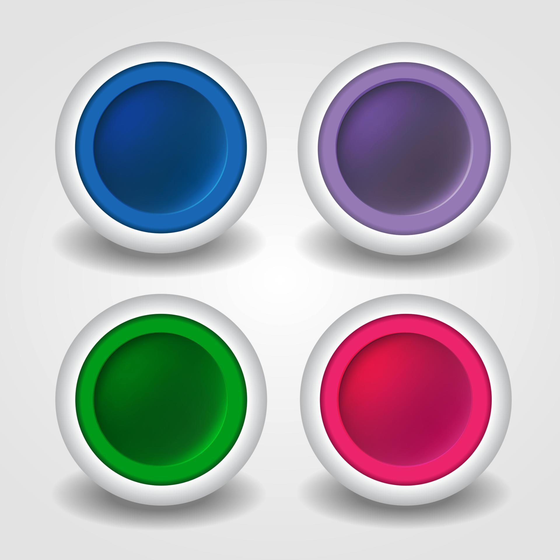 colorful user interface buttons set 4662516 Vector Art at Vecteezy