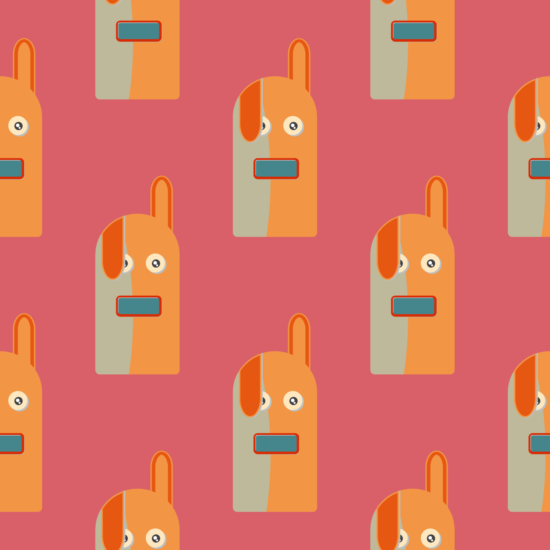 Seamless pattern with fantasy character. Vector illustration 4663649 ...