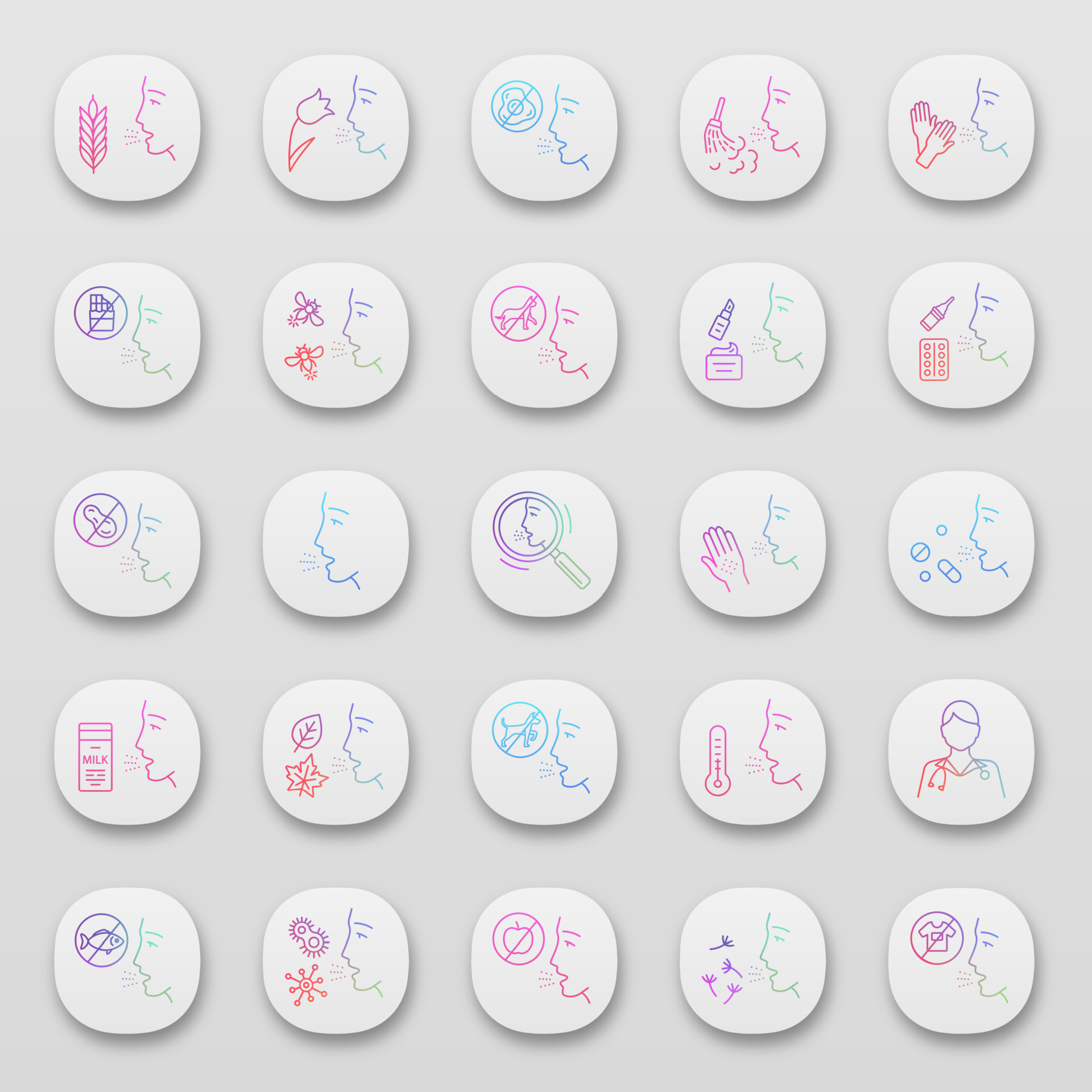 Allergies App Icons Set Respiratory Skin Food Sensitivity Allergen allergies-app-icons-set-respiratory-skin-food-sensitivity-allergen