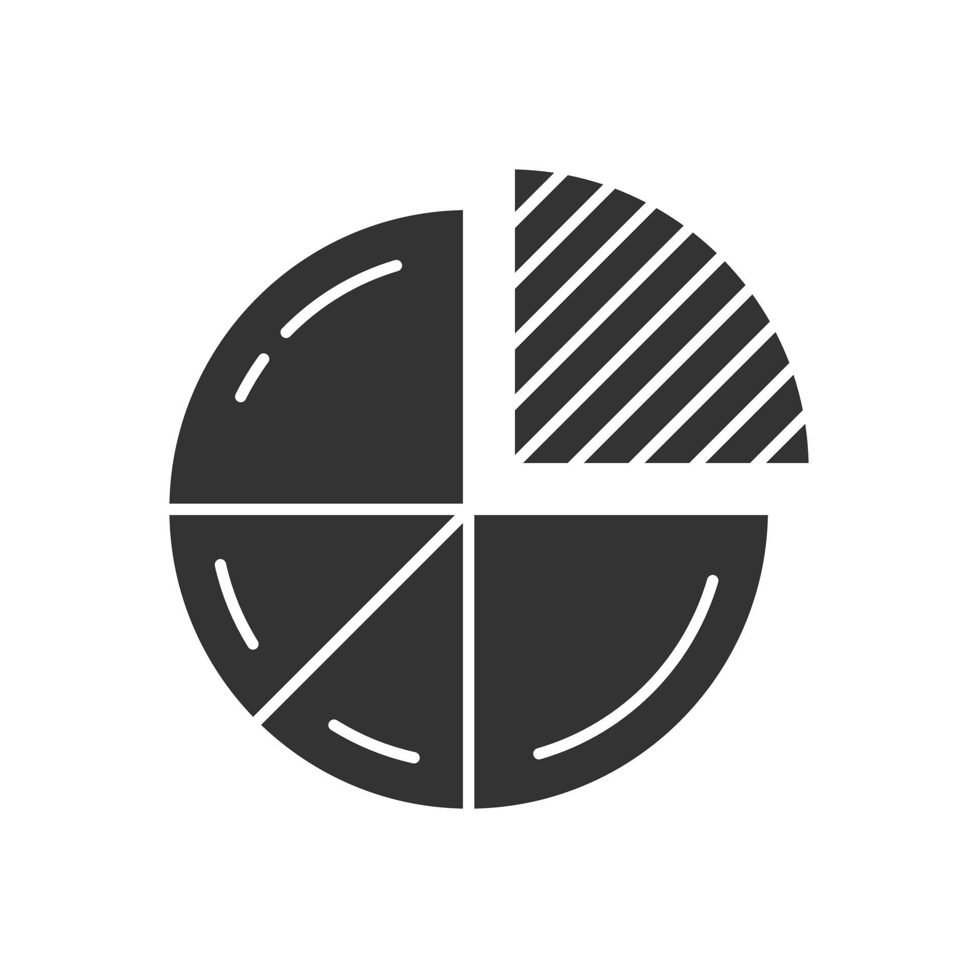 Pie chart glyph icon. Circle divided into parts. Diagram. Circular statistical graphic ...