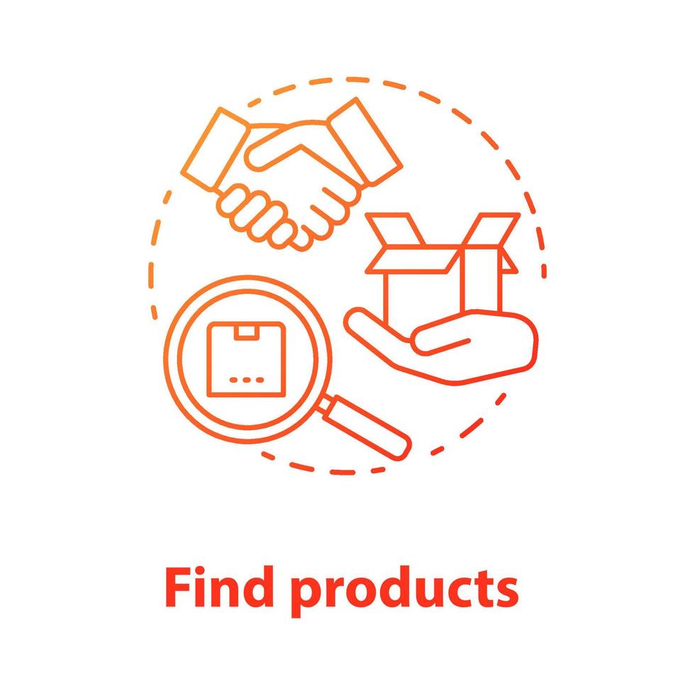 Find product red concept icon. Dropshipping service idea thin line ... Find product red concept icon. Dropshipping service idea thin line ...