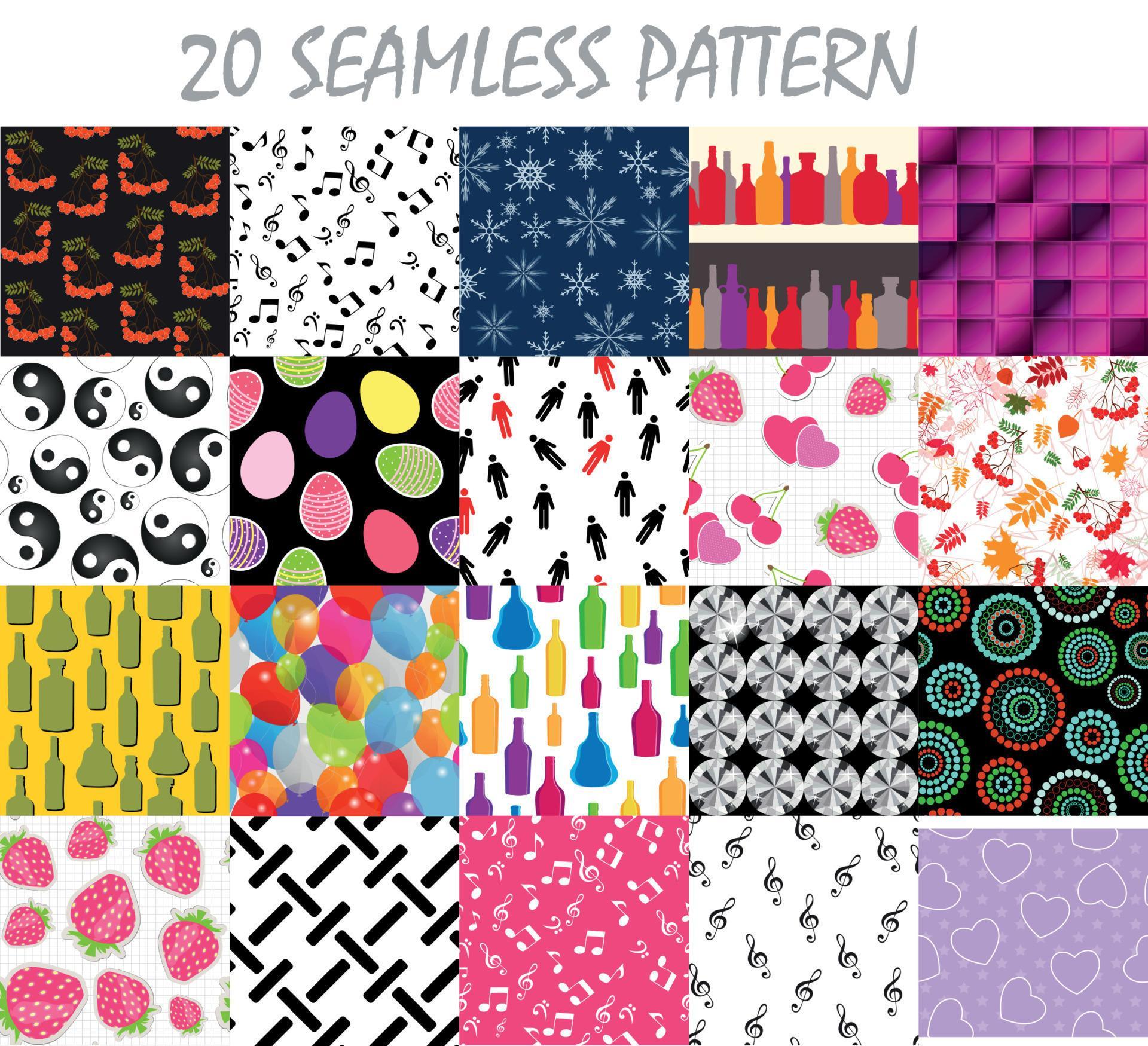 Seamless Pattern Background Vector Set 4667679 Vector Art at Vecteezy
