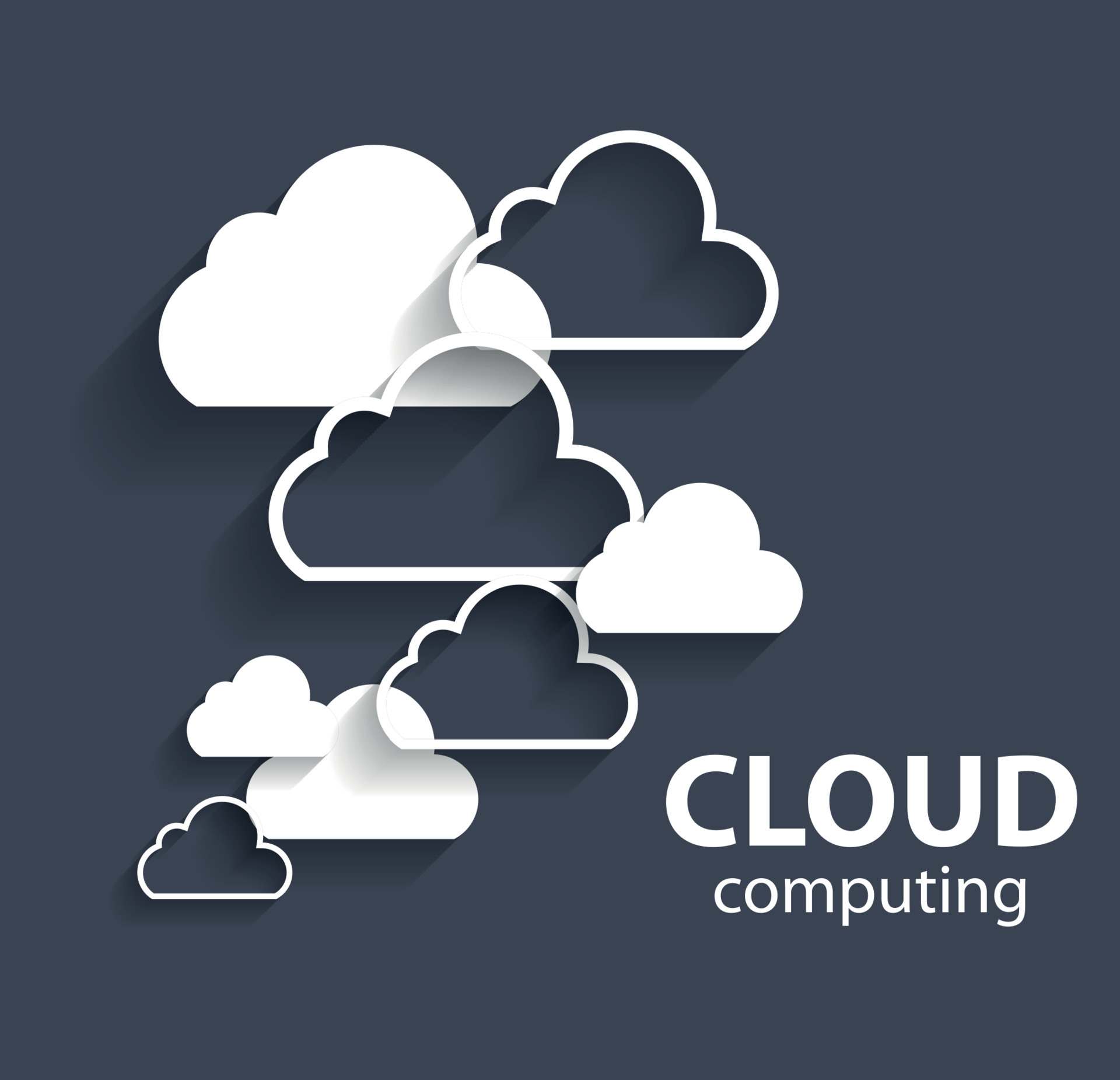 Cloud Computing Concept on Different Electronic Devices. Vector 4667760 ...