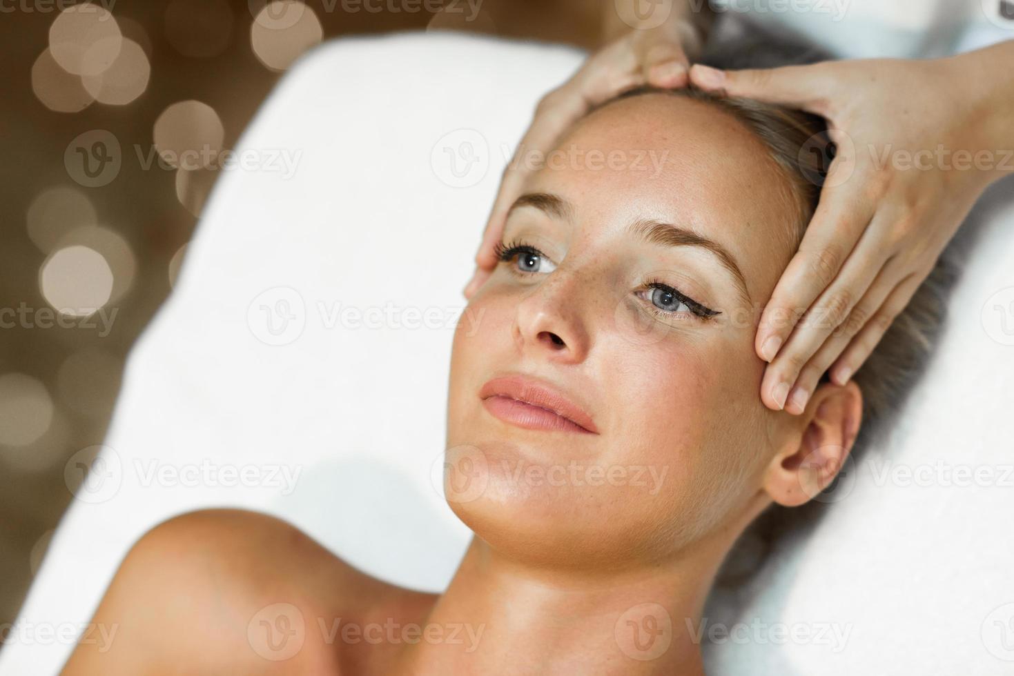 Young Woman Receiving A Head Massage In A Spa Center 4674971 Stock