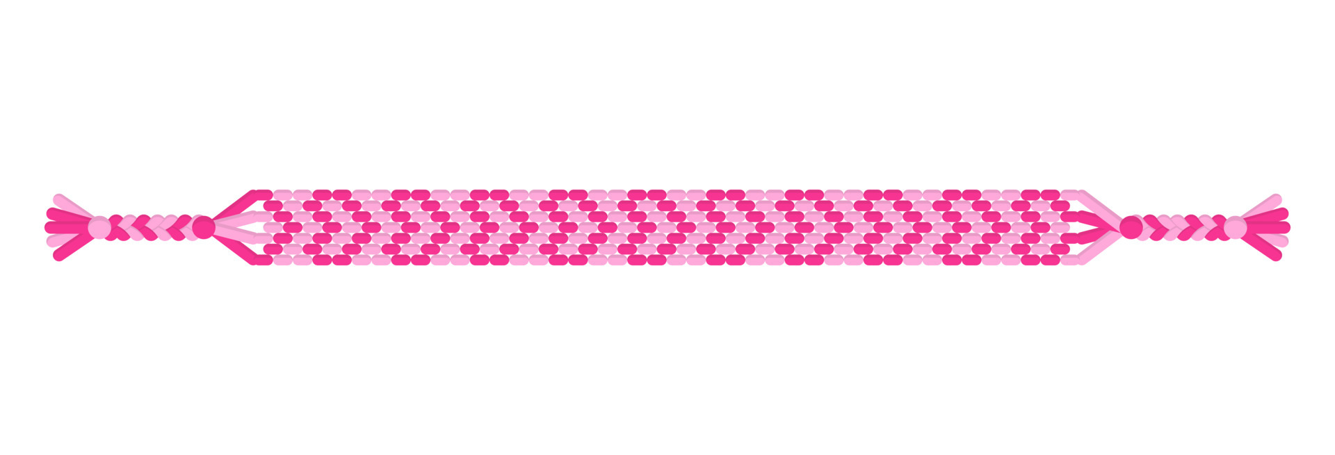 Vector Boho Love Handmade Hippie Friendship Bracelet Of Pink Threads