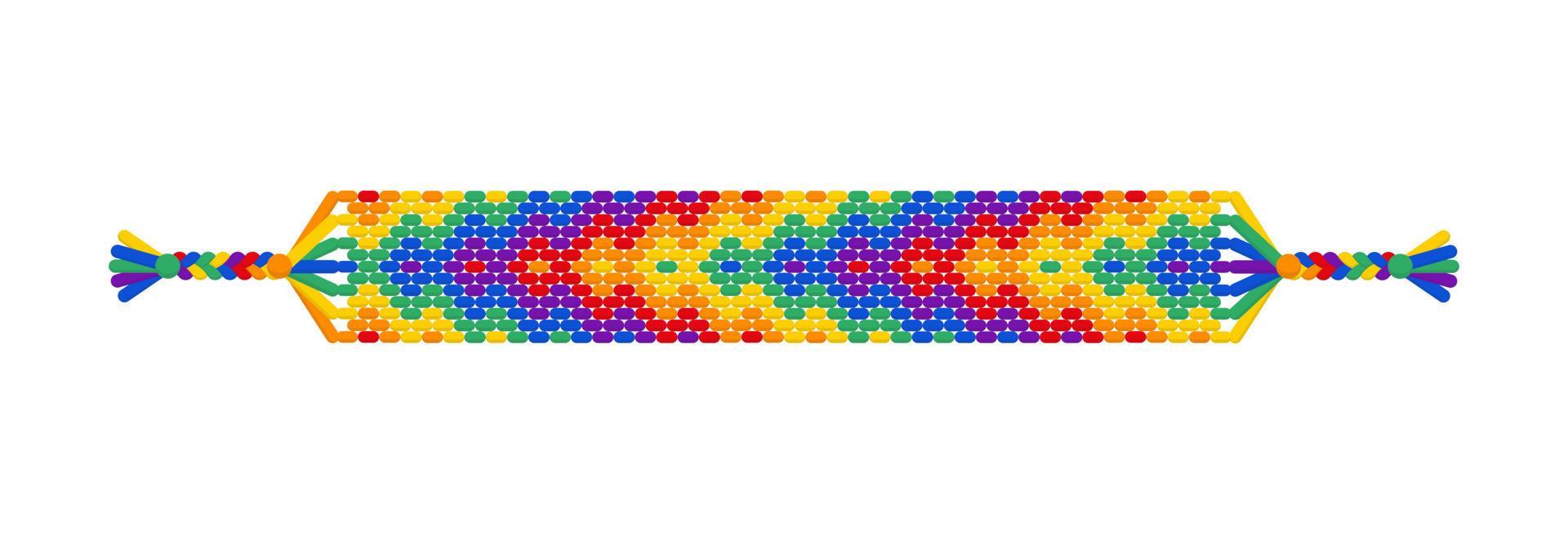 Vector Rainbow Lgbt Handmade Boho Friendship Bracelet Of Threads
