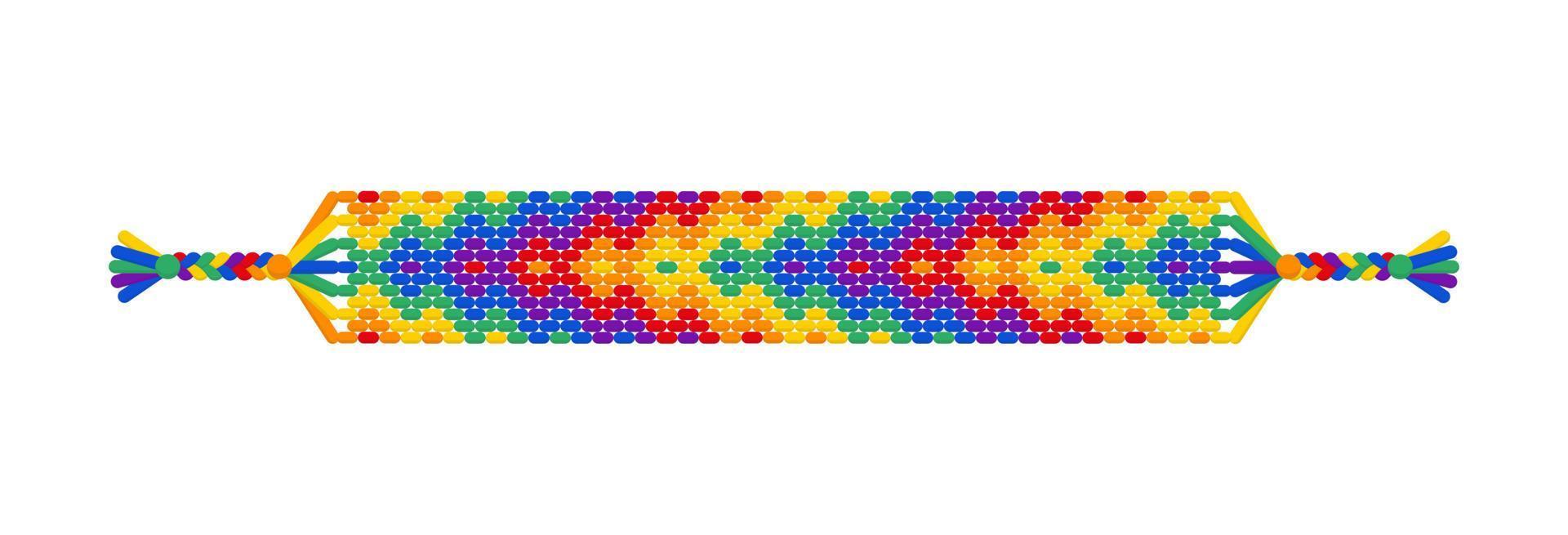 Vector Rainbow Lgbt Handmade Boho Friendship Bracelet Of Threads