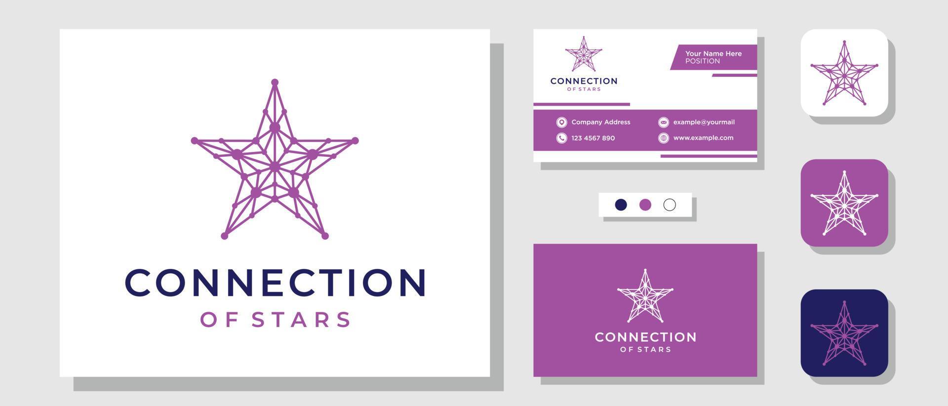Star Connection Digital Technology Network Internet logo design ...
