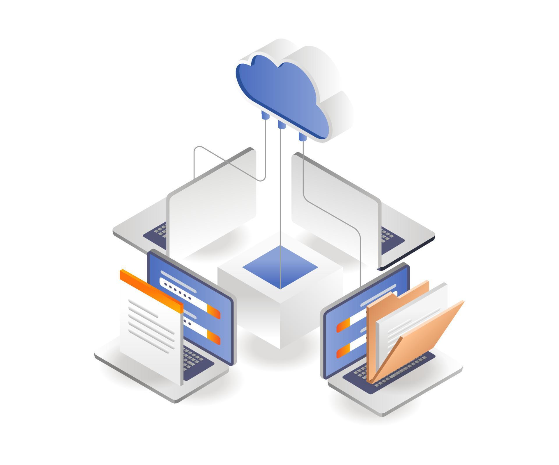 Server computer network 4689194 Vector Art at Vecteezy