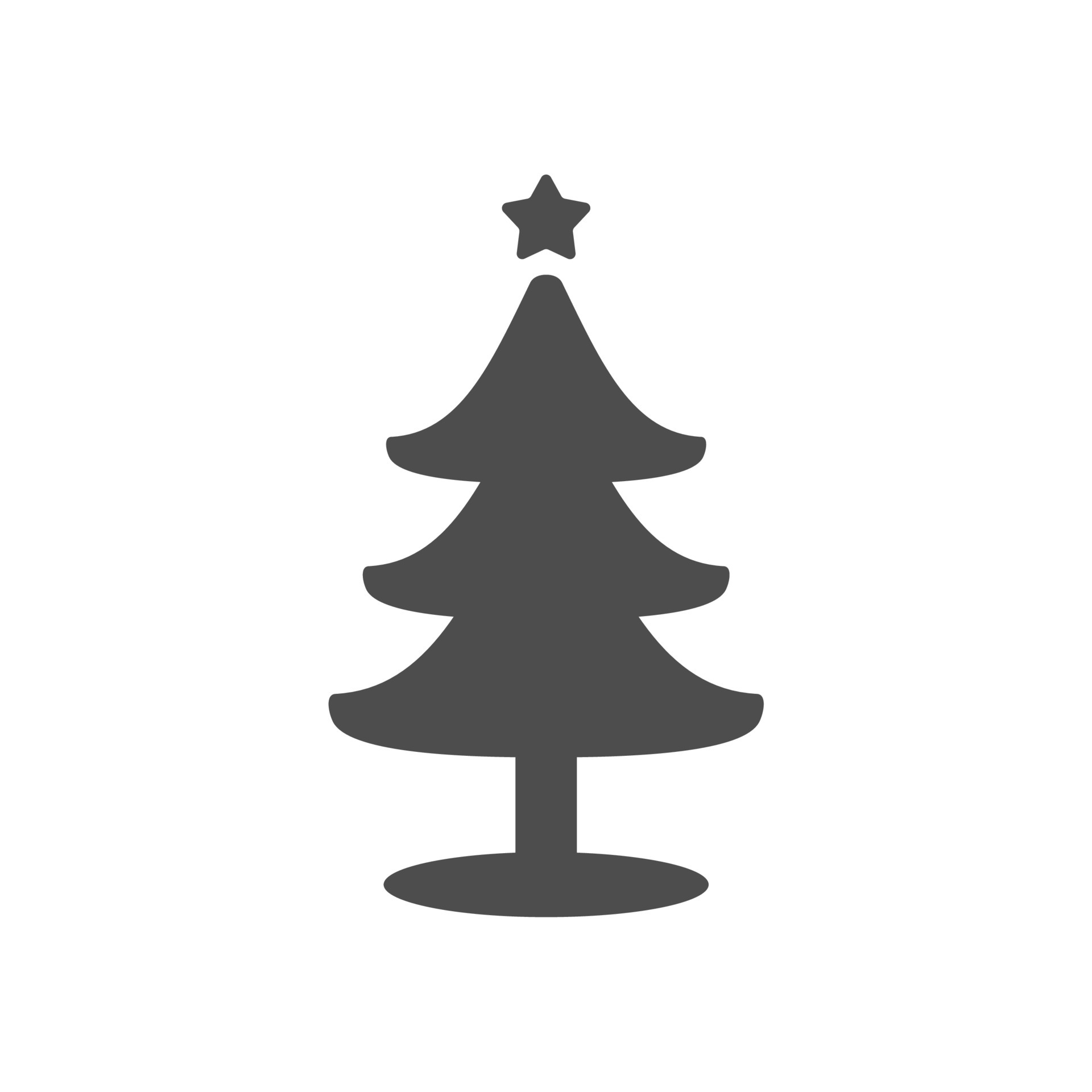 simple christmas tree icon on white background 4693158 Vector Art at ...