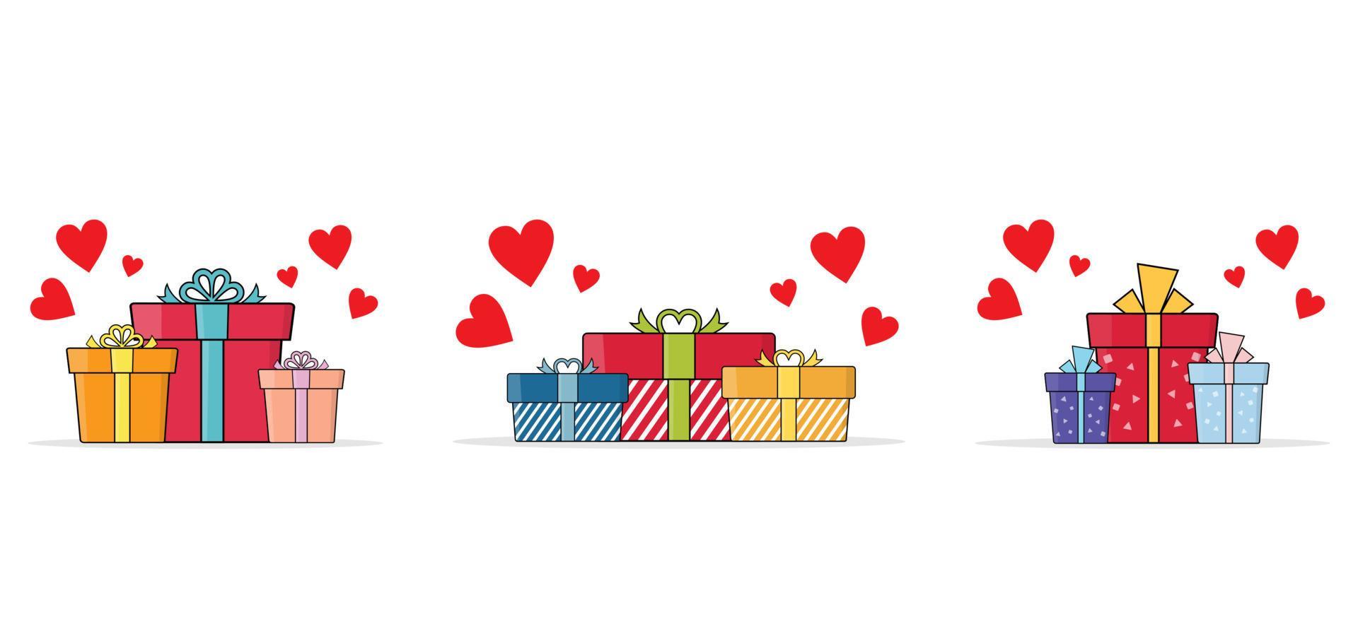 Christmas gift vector illustration collection 4696385 Vector Art at ...