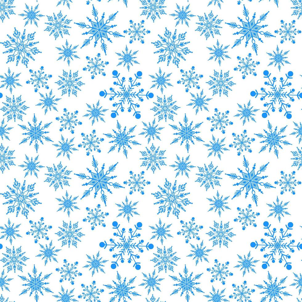 Seamless pattern of snowflakes on a white background 4696458 Vector Art ...