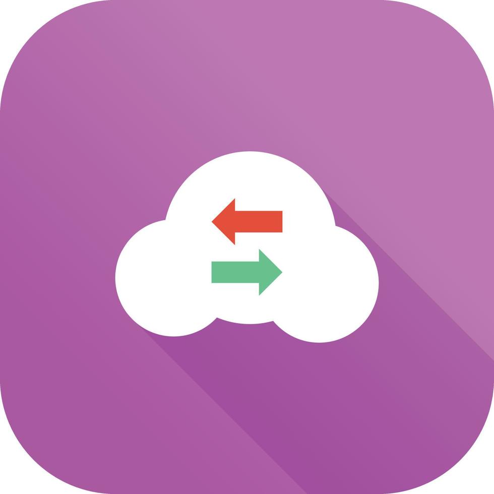cloud file transfer flat icon 4697607 Vector Art at Vecteezy