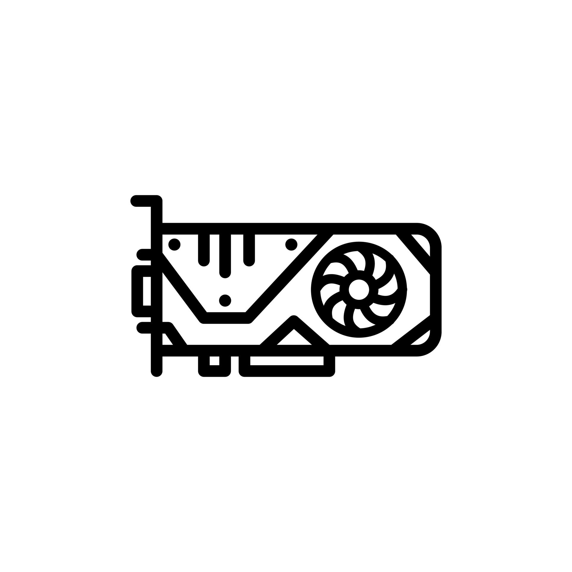 Vga Video Graphics Array Vga Card Icon Trendy Modern Flat Linear Vector Vga Card Icon On