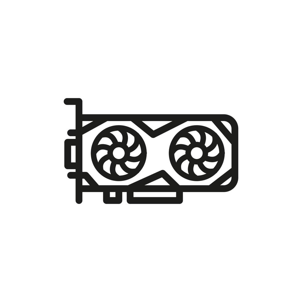 Vga Video Graphics Array Vga Card Icon Trendy Modern Flat Linear Vector Vga Card Icon On