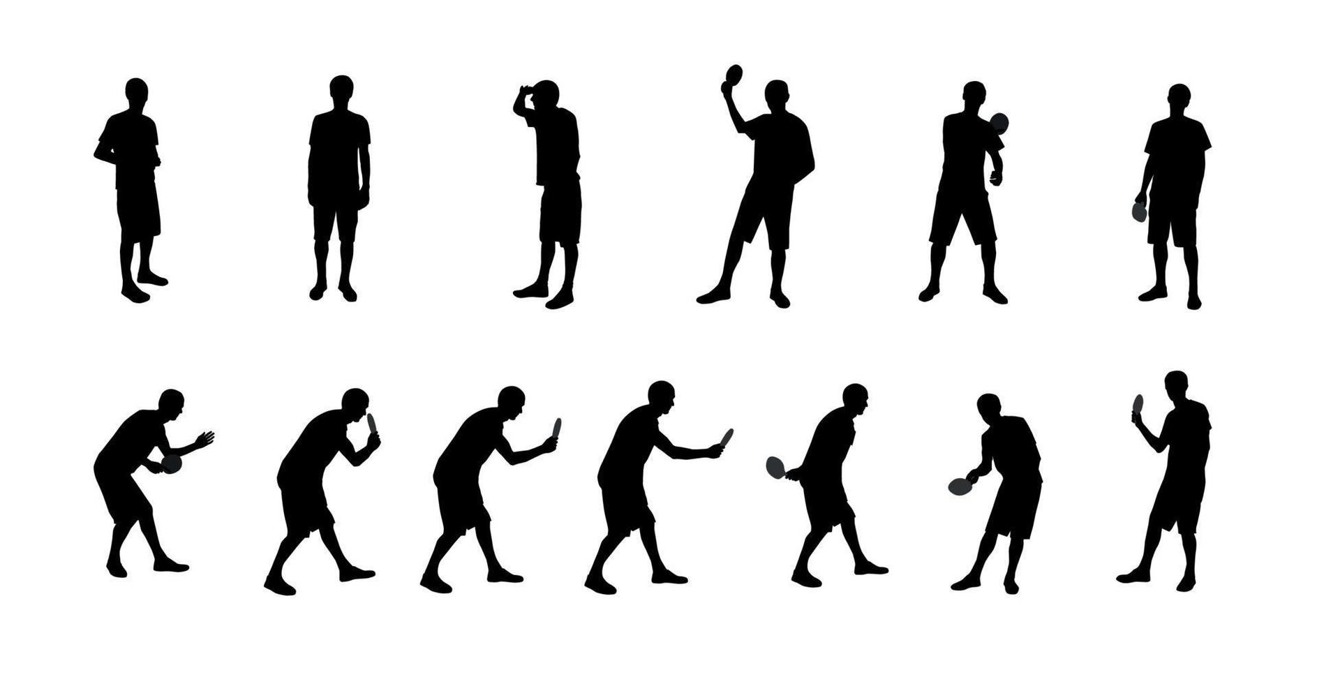 Set. Silhouettes of People Playing Ping Pong. Vector Illustrat 4709045 ... Set. Silhouettes of People Playing Ping Pong. Vector Illustrat 4709045 ...
