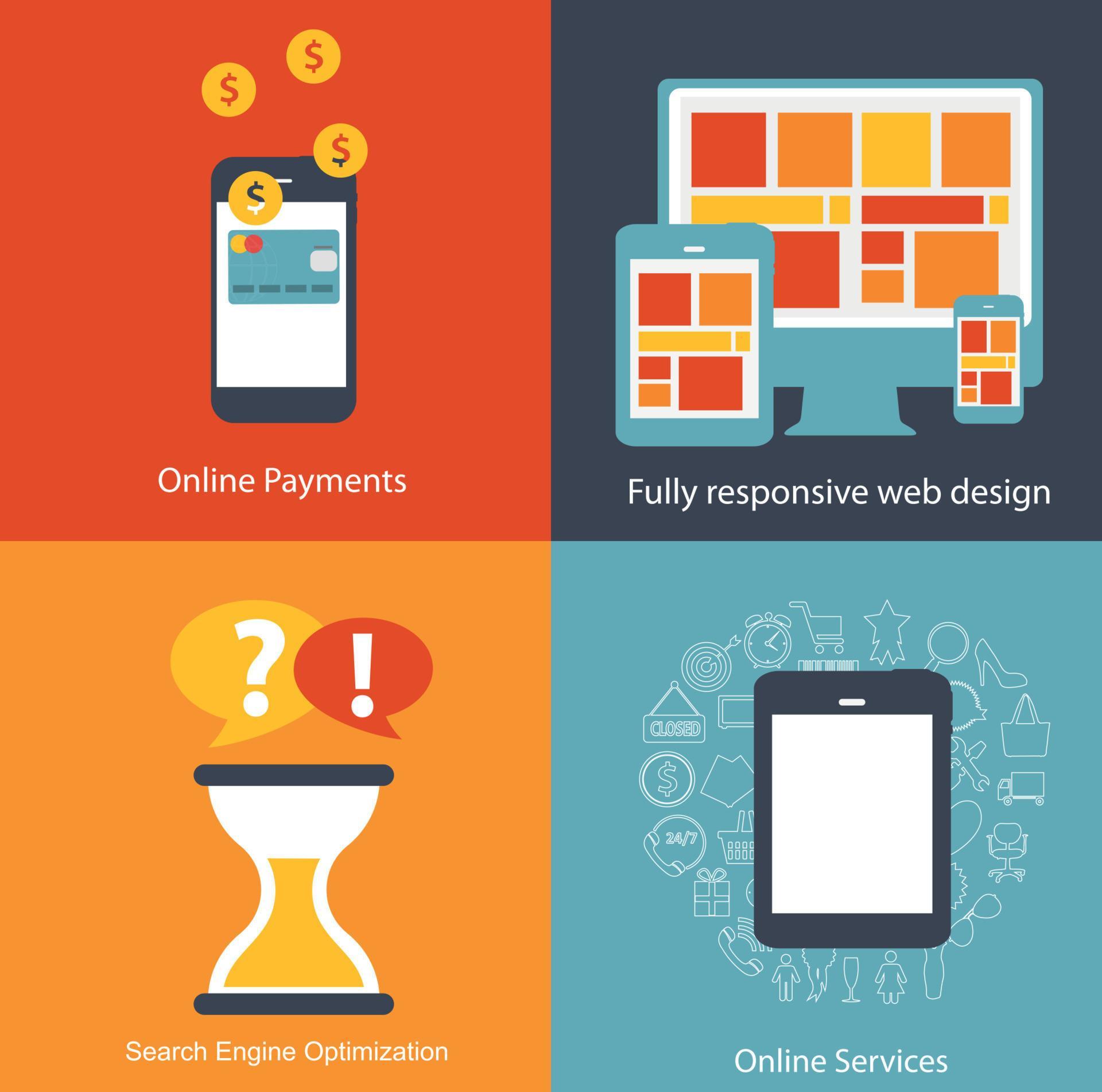 Modern Flat Icon Set for Web and Mobile Application 4709130 Vector Art ...