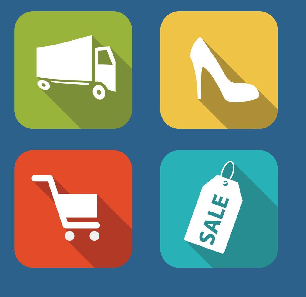 Modern Flat Icon Set for Web and Mobile Application 4709382 Vector Art ...