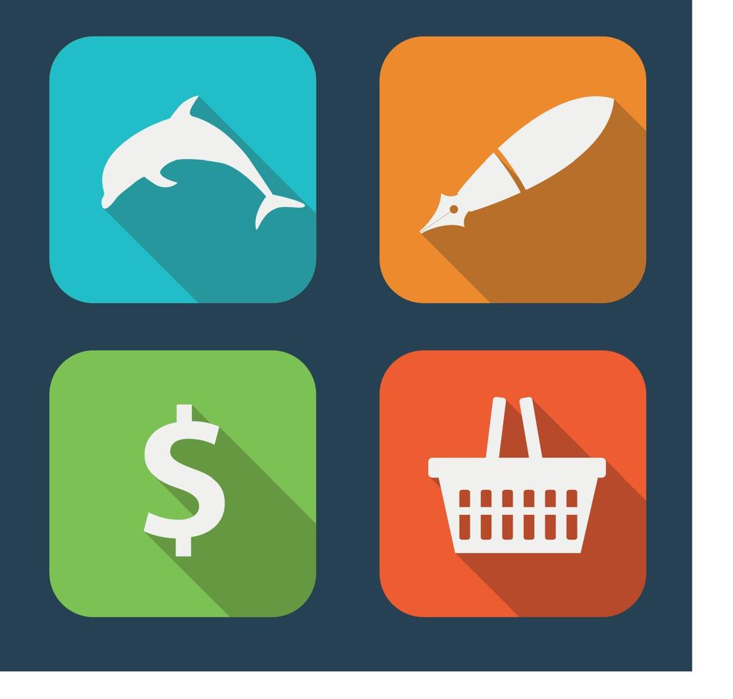 conjunto de iconos planos modernos para aplicaciones web y móviles ...