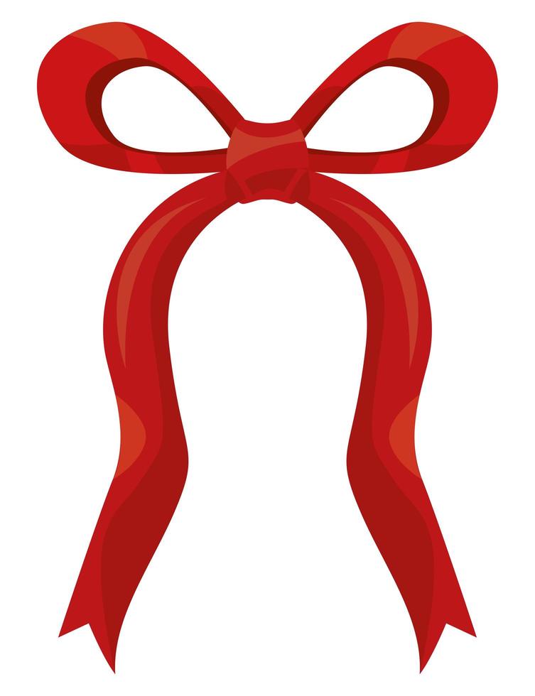 red ribbon traditional bow 4713723 Vector Art at Vecteezy