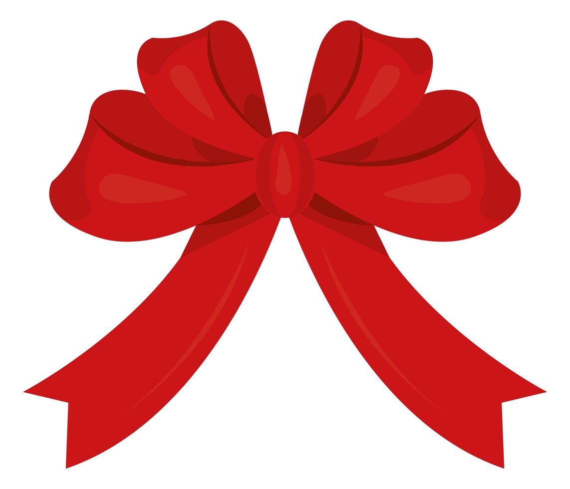 red ribbon bow decoration 4713730 Vector Art at Vecteezy