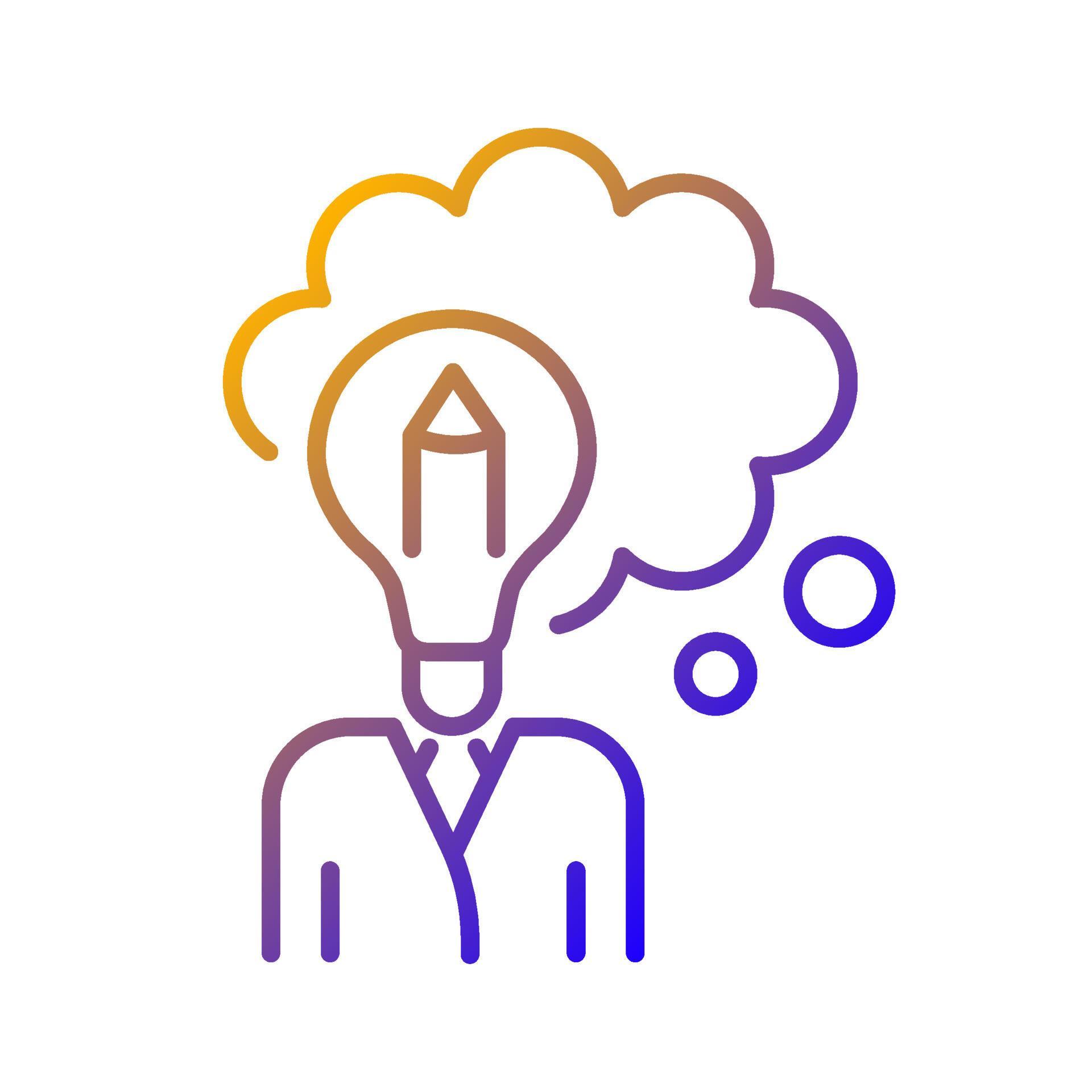 Design Thinking Gradient Linear Vector Icon Imagination And