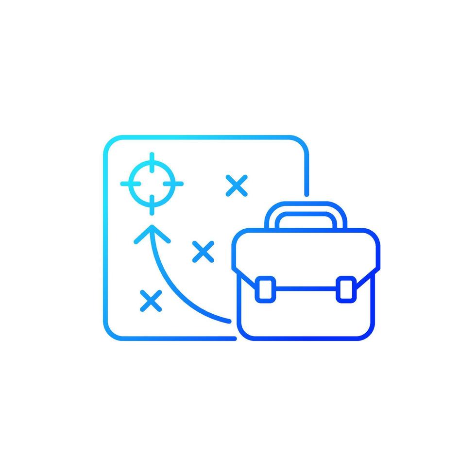 Business planning gradient linear vector icon. Small business incentive ...