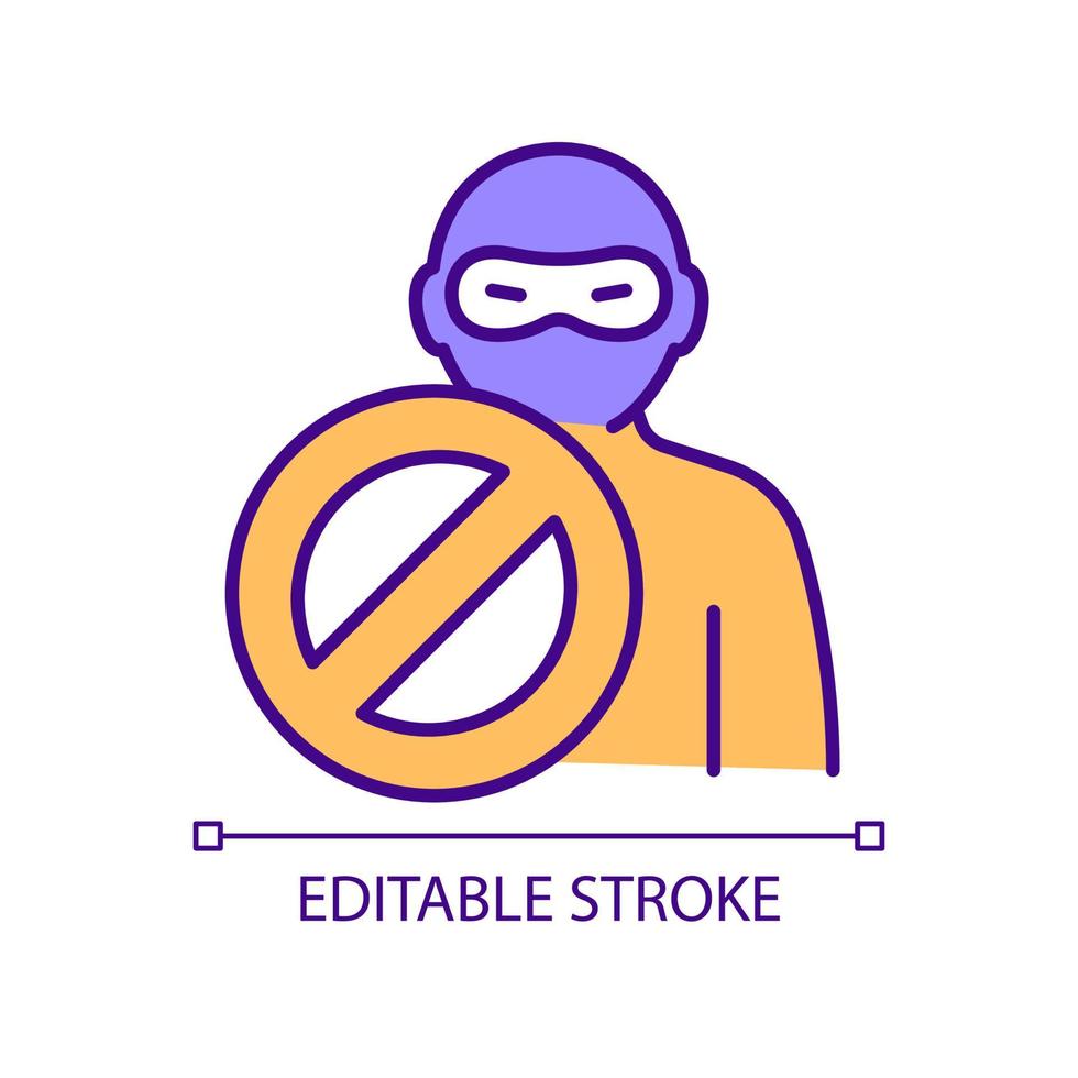 Protecting Personal Data From Tracing Online Rgb Color Icon Antiscam Internet Safety Anti