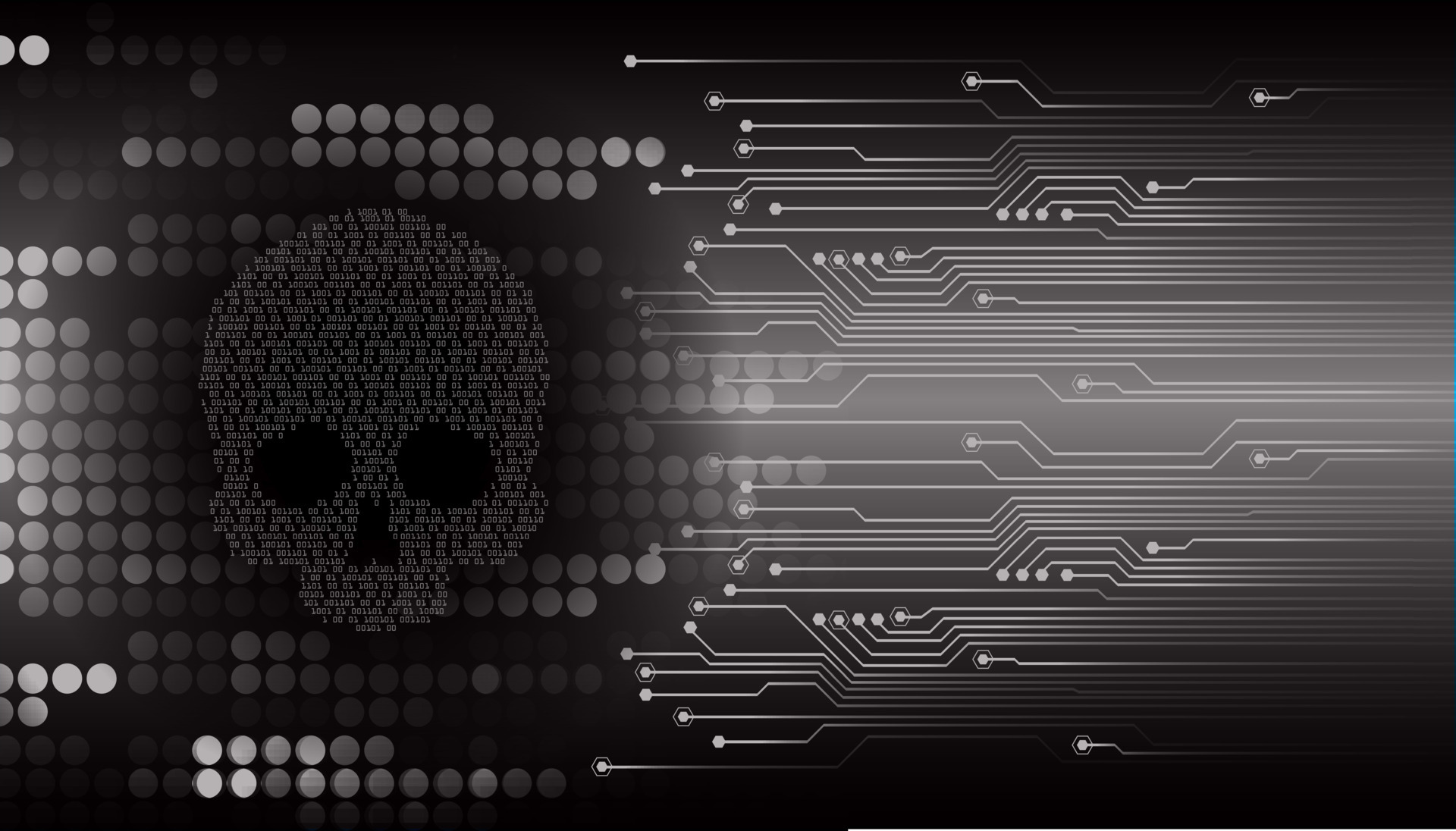cyber hacker attack background, skull vector 4717525 Vector Art at Vecteezy