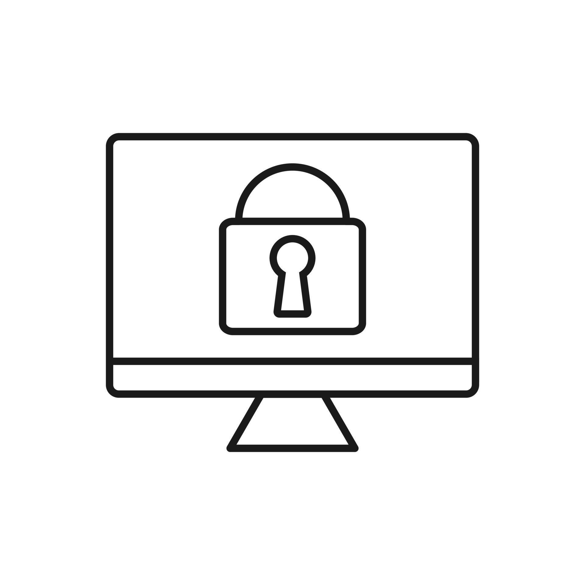 Computer security vector illustration, flat design sign 4724637 Vector ...