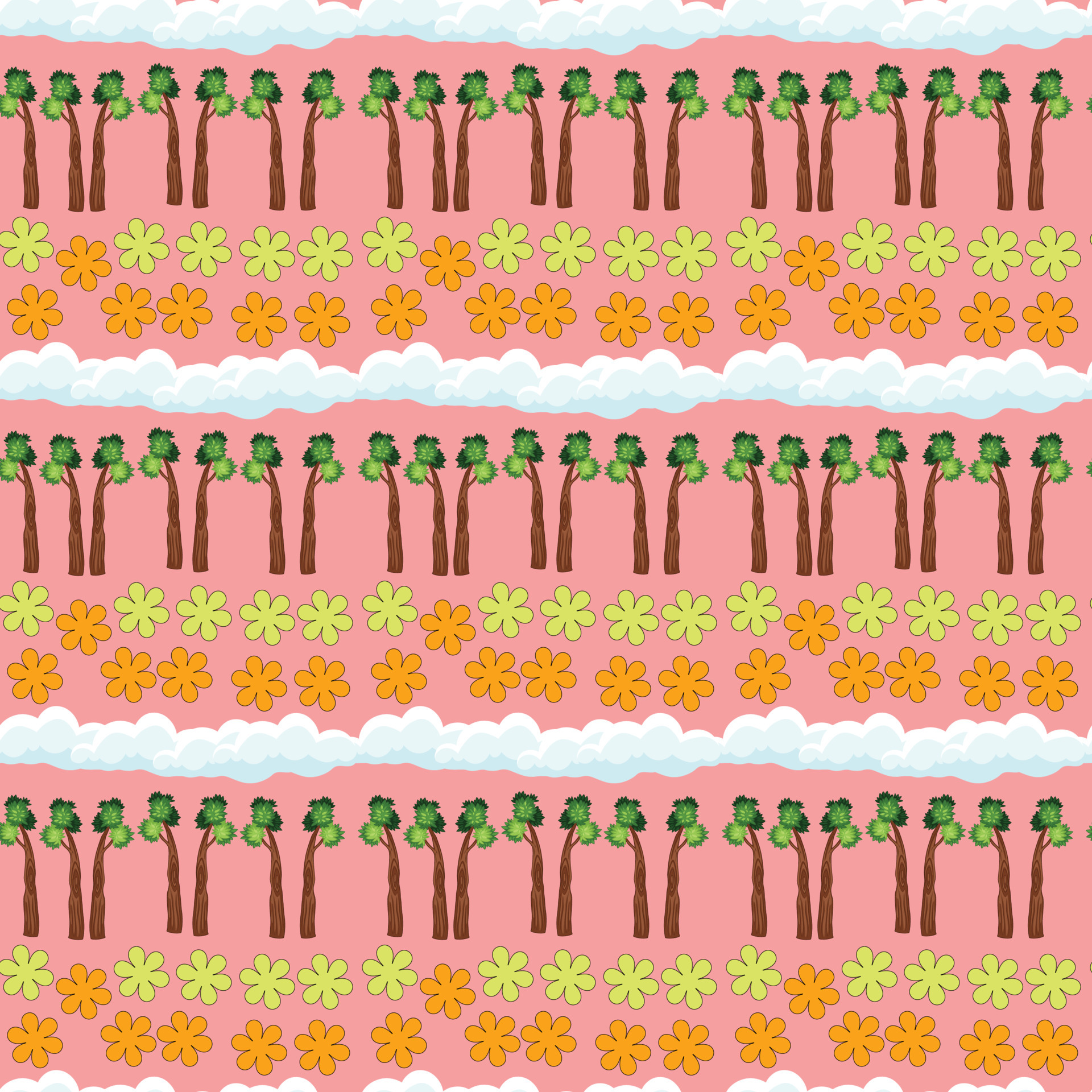 Tree Seamless Pattern Design 4724972 Vector Art at Vecteezy