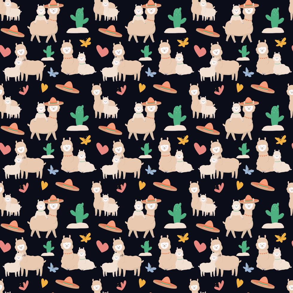 Llama Seamless Pattern Design 4725645 Vector Art at Vecteezy