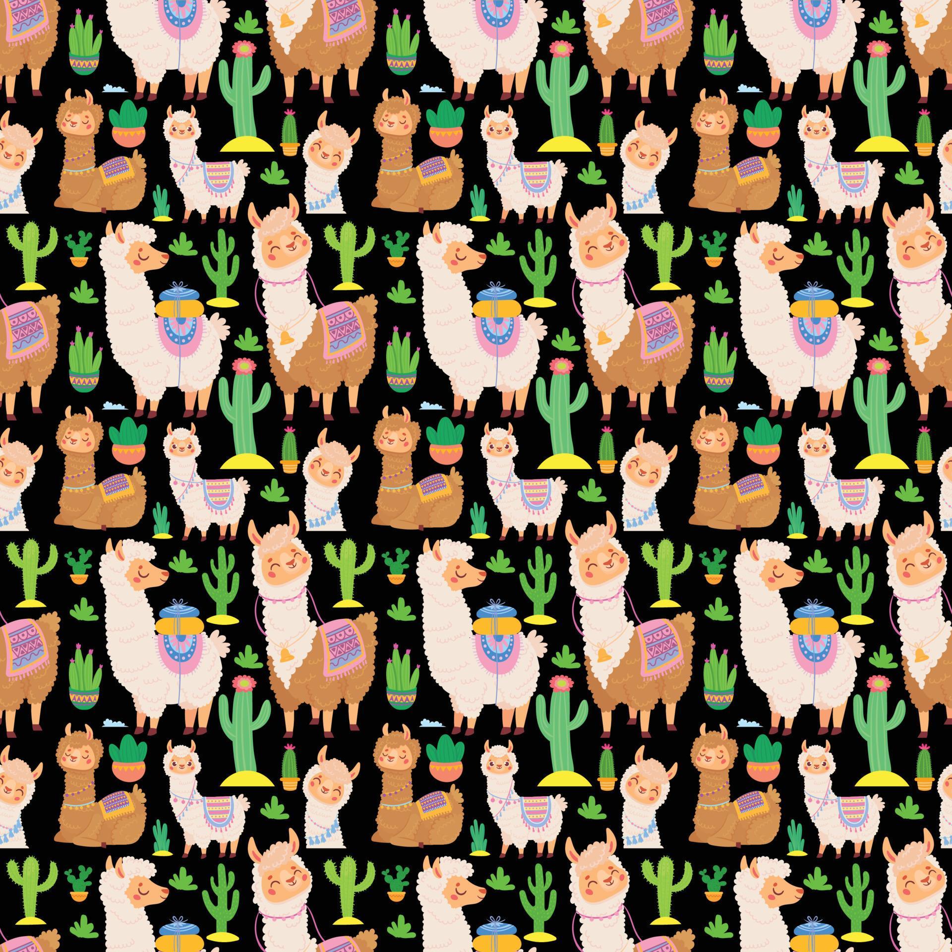 llama Pattern Design 4725906 Vector Art at Vecteezy