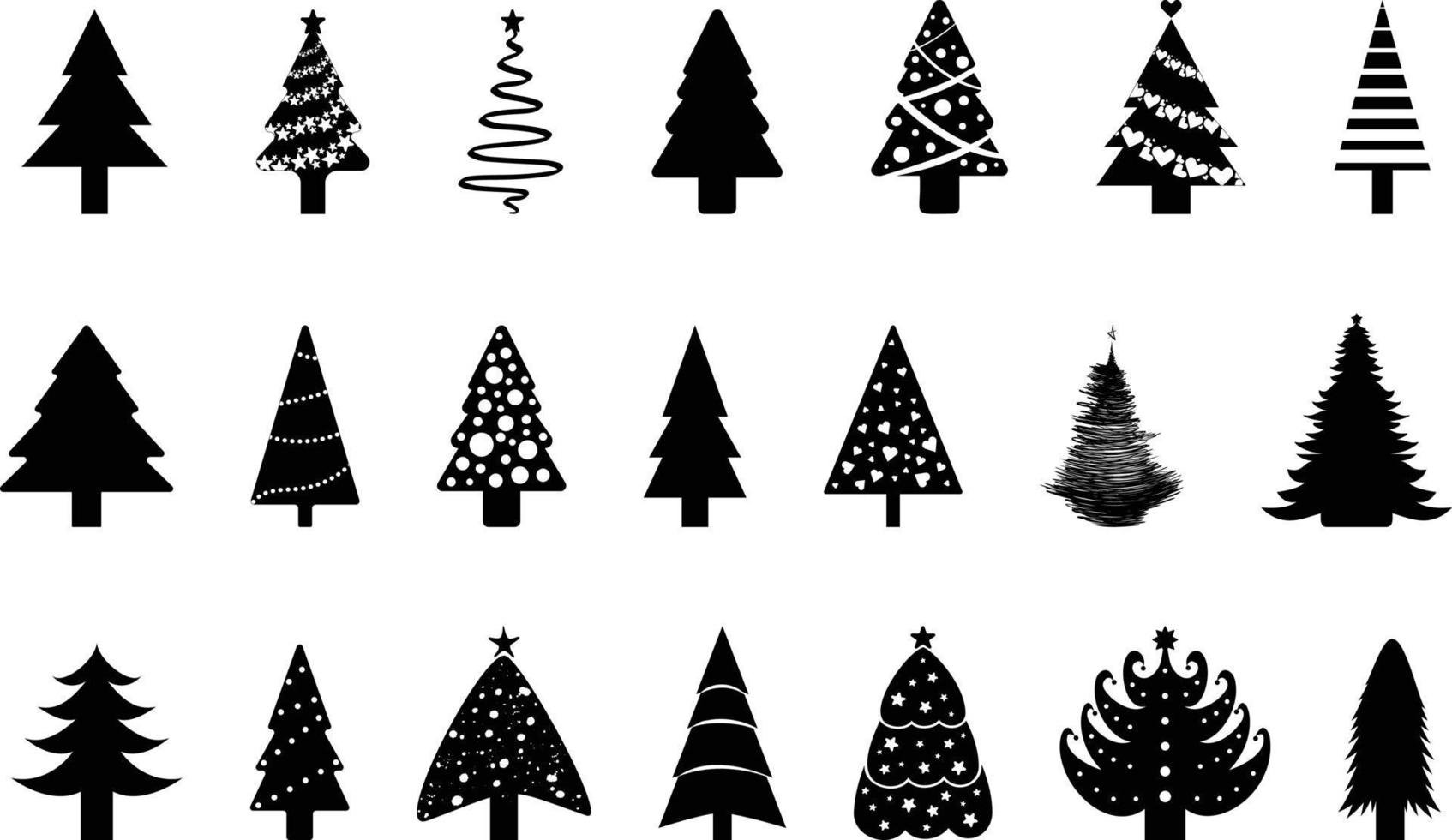Vector of the Christmas trees bundle 4726239 Vector Art at Vecteezy