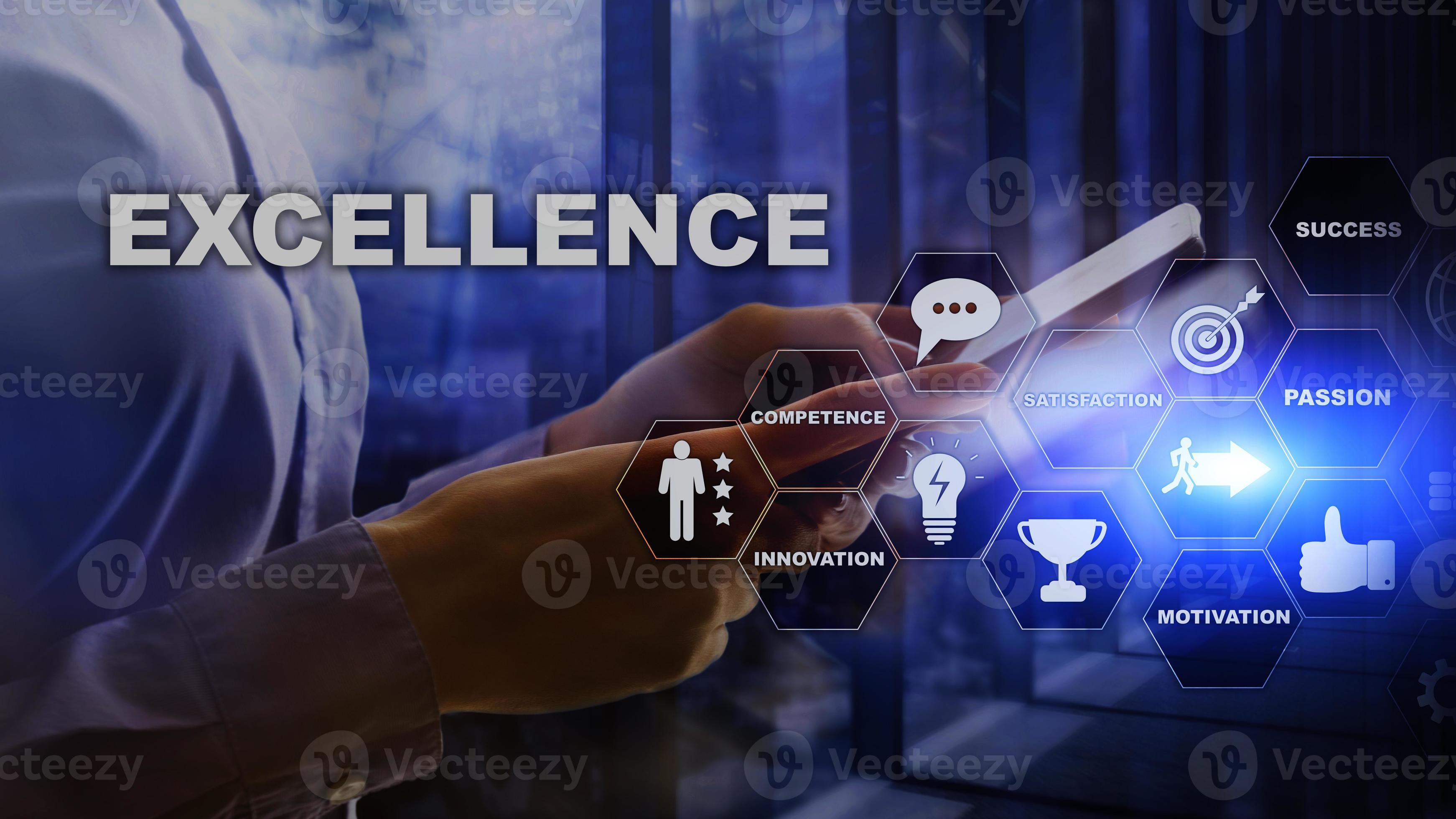 Achieve Business Excellence as concept. Pursuit of excellence. Blurred ... Achieve Business Excellence as concept. Pursuit of excellence. Blurred ...