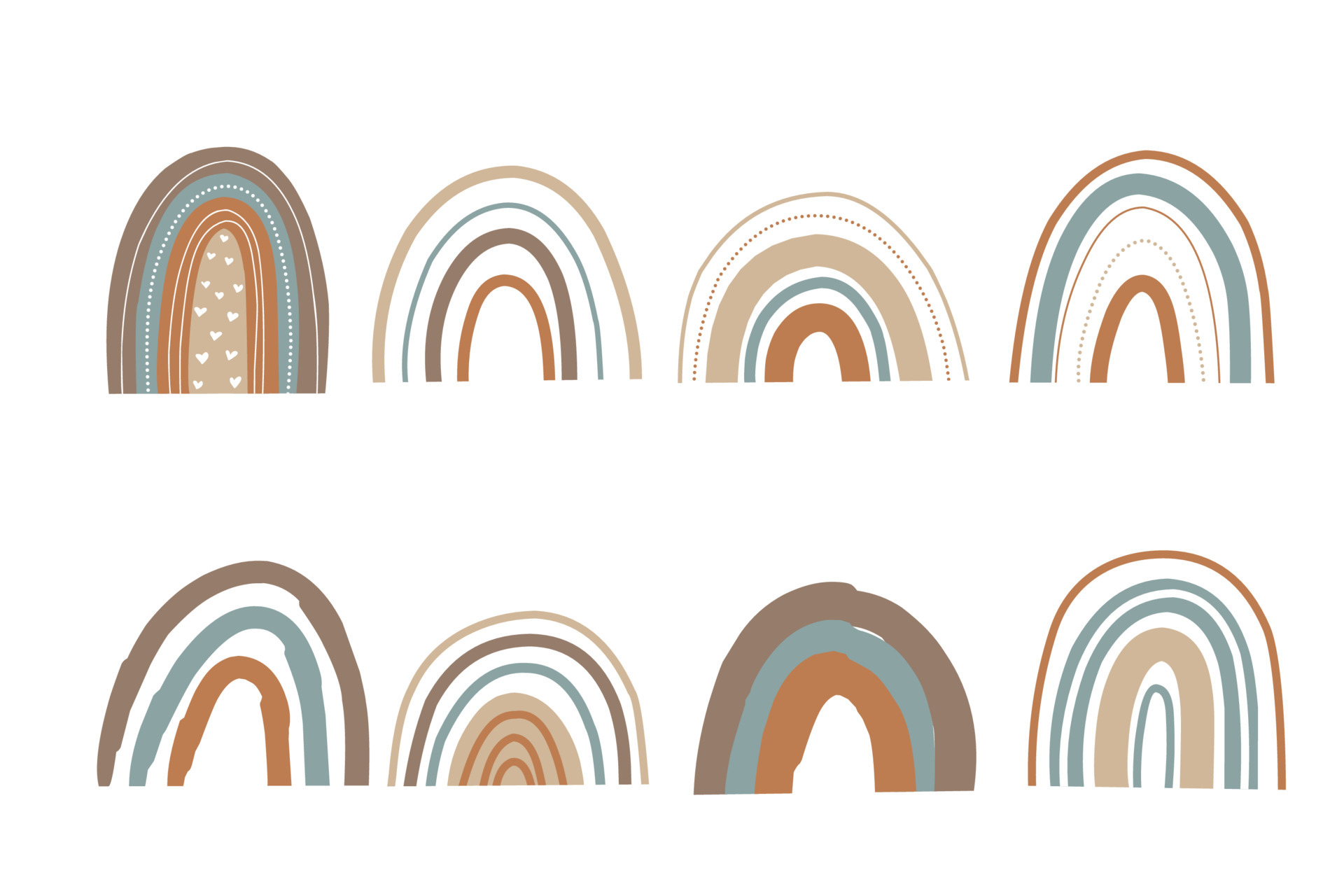 Abstract rainbow set Pro Vector hand drawn 4729953 Vector Art at Vecteezy