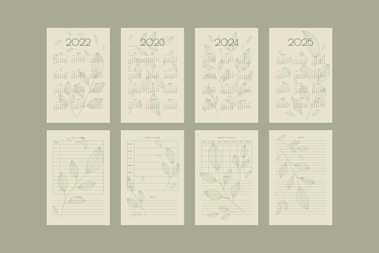 2022 2023 2024 2025 colección de calendarios y planificadores con hojas ... 2022 2023 2024 2025 colección de calendarios y planificadores con hojas ...