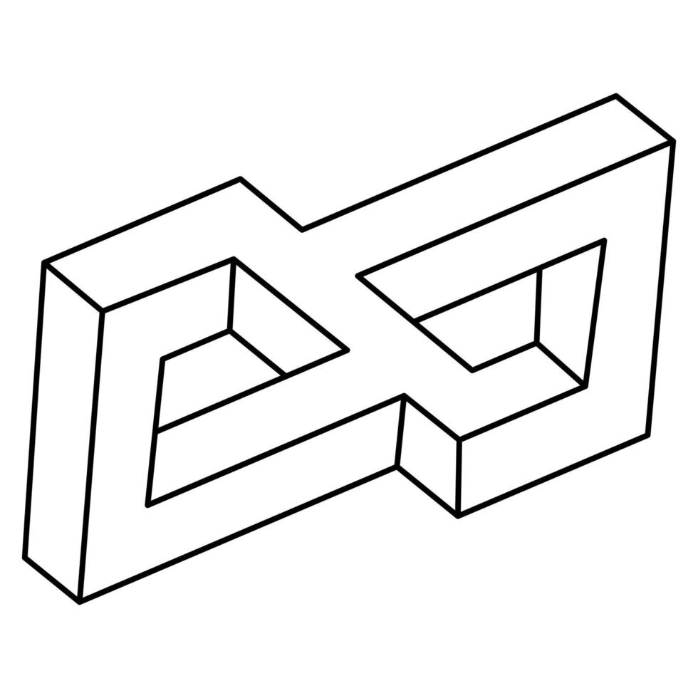 Impossible Shape Optical Illusion Web Design Element Line Design Op Art 4741708 Vector Art