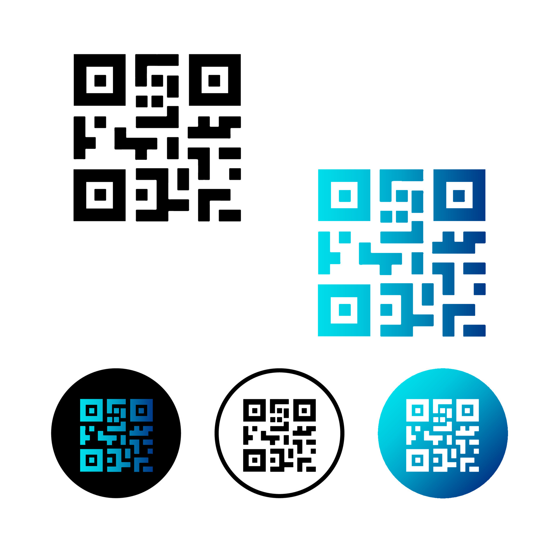 Abstract QR Code Icon Illustration 4748421 Vector Art at Vecteezy
