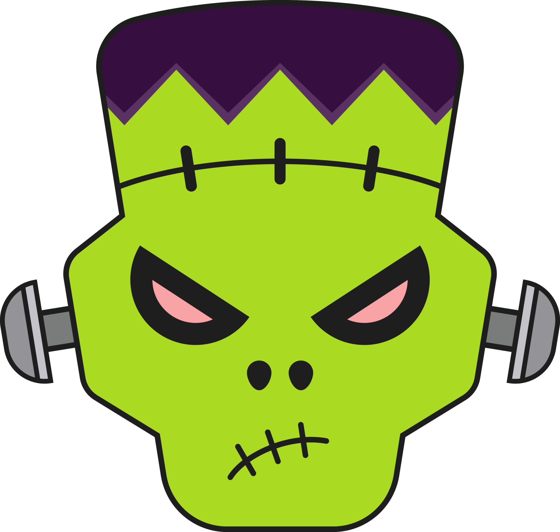 Monster head for halloween party, vector illustration 4752869 Vector ...