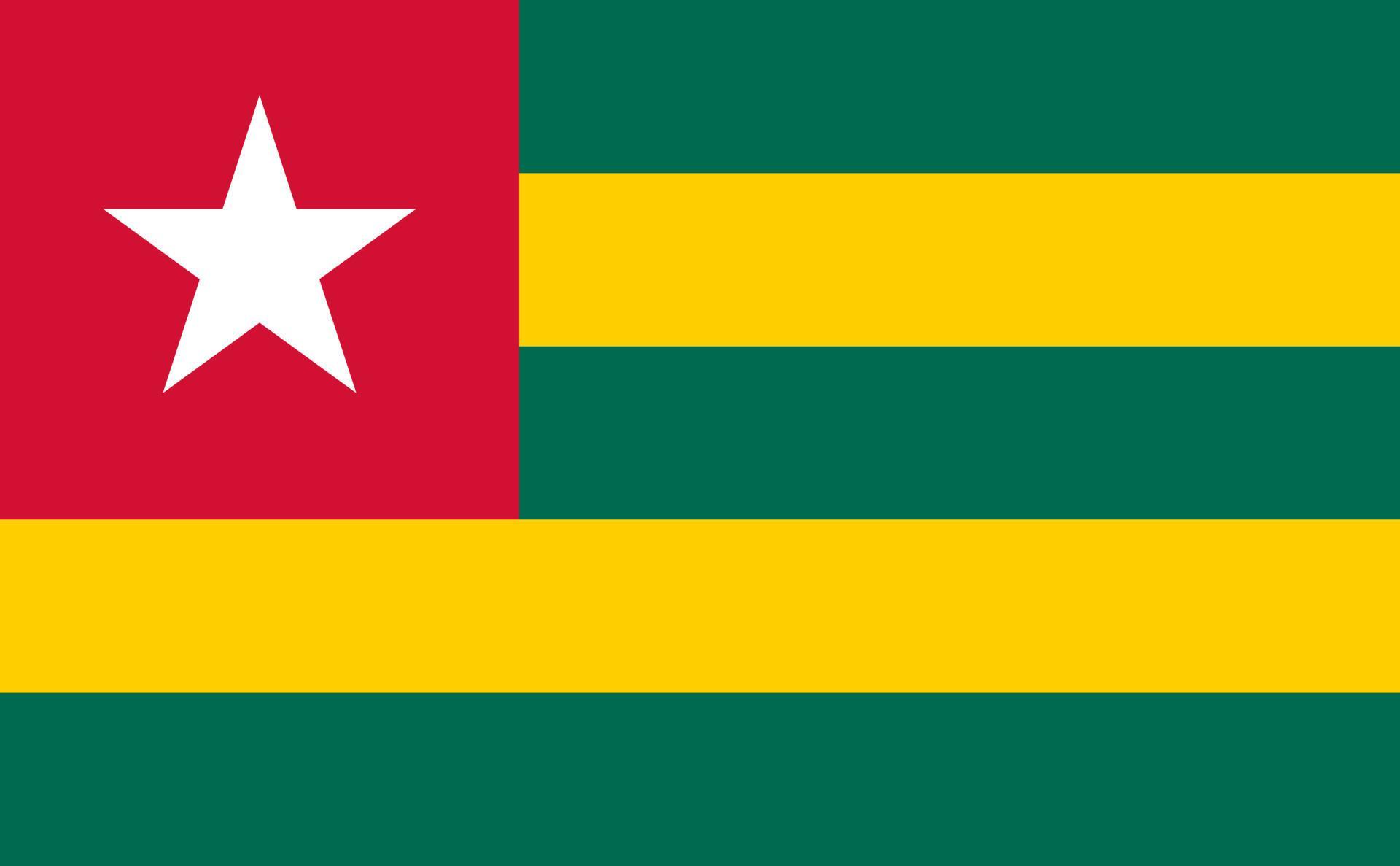 Togo Flag Vector 4756782 Vector Art At Vecteezy