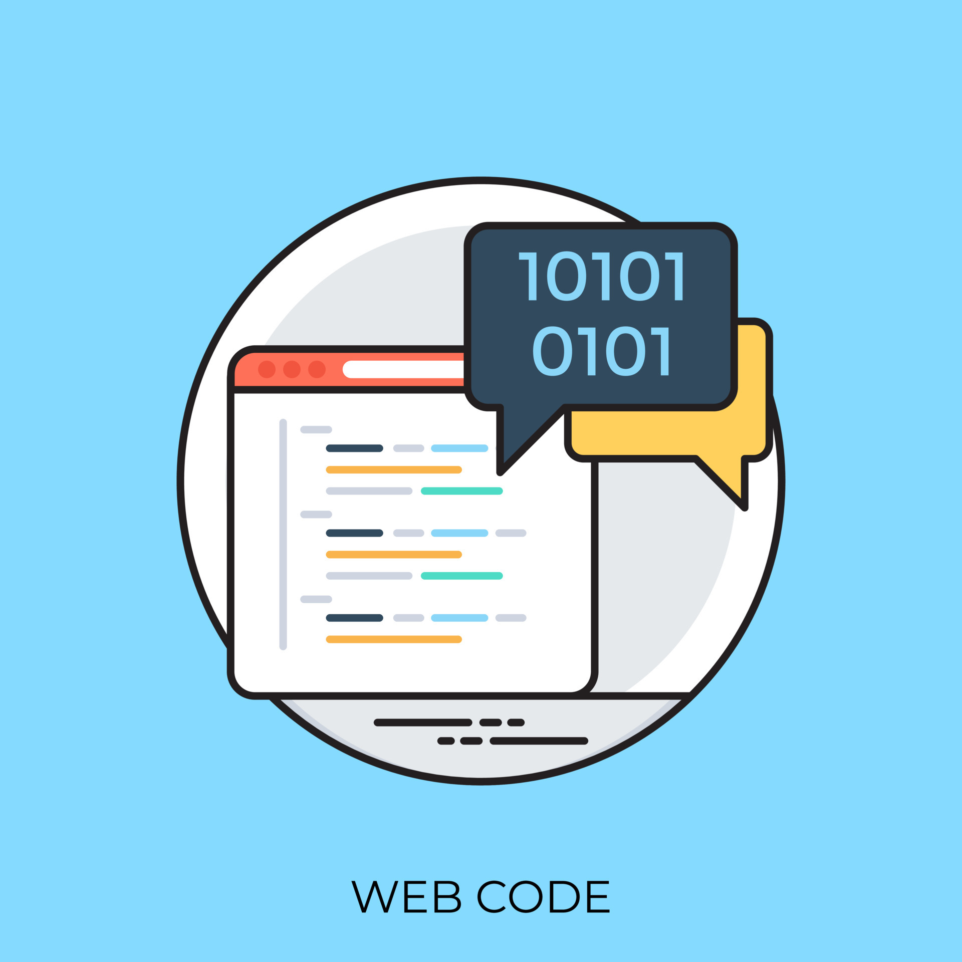 Web Code Concepts 4766314 Vector Art at Vecteezy