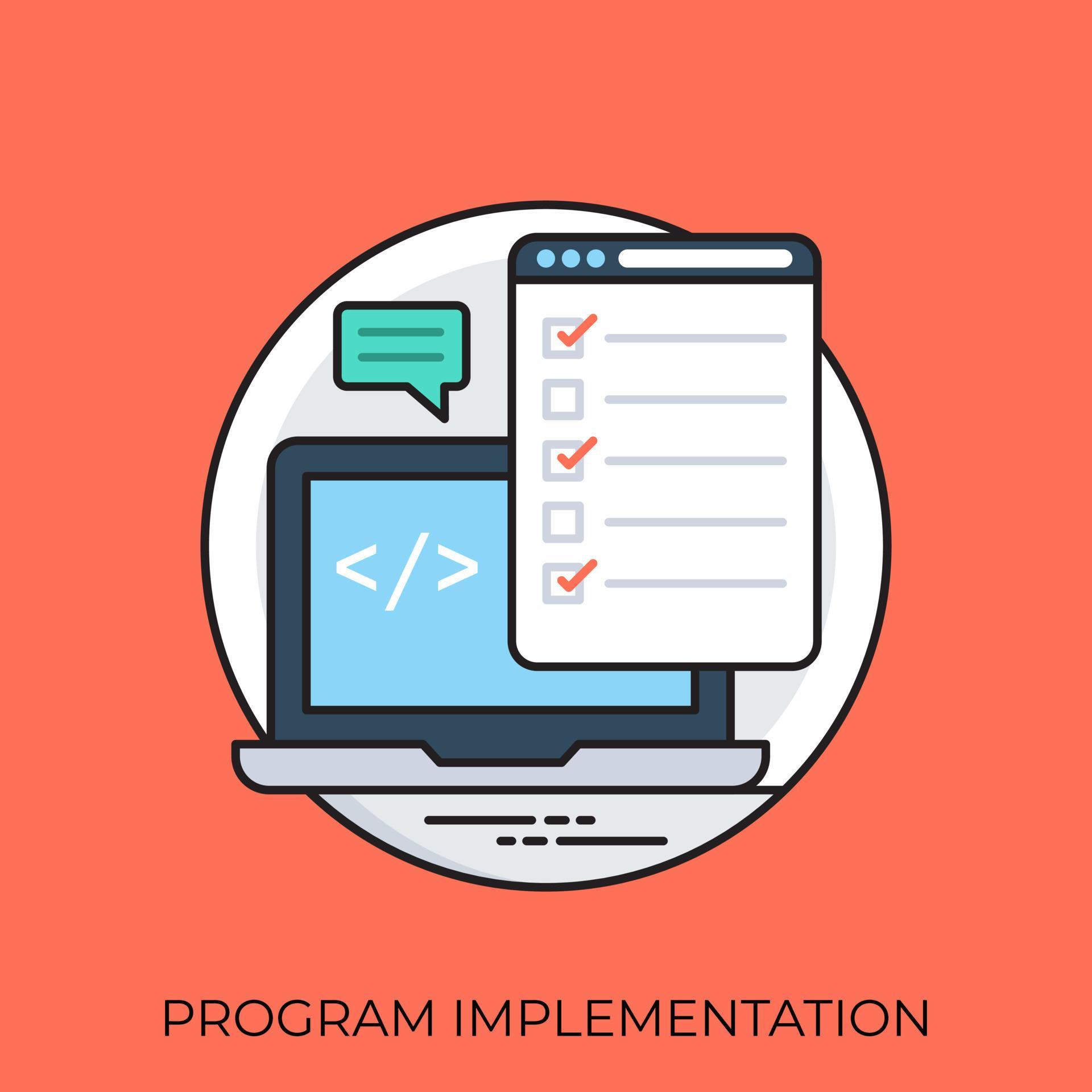 Program Implementation Concepts 4766367 Vector Art at Vecteezy