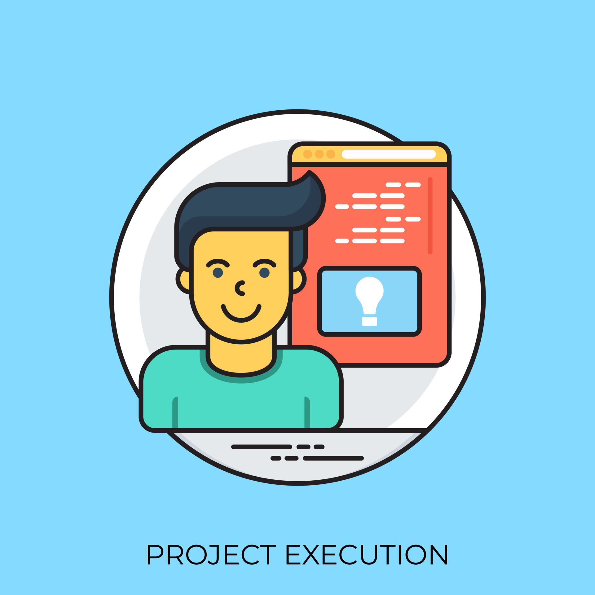 conceptos de ejecución de proyectos 4766384 Vector en Vecteezy