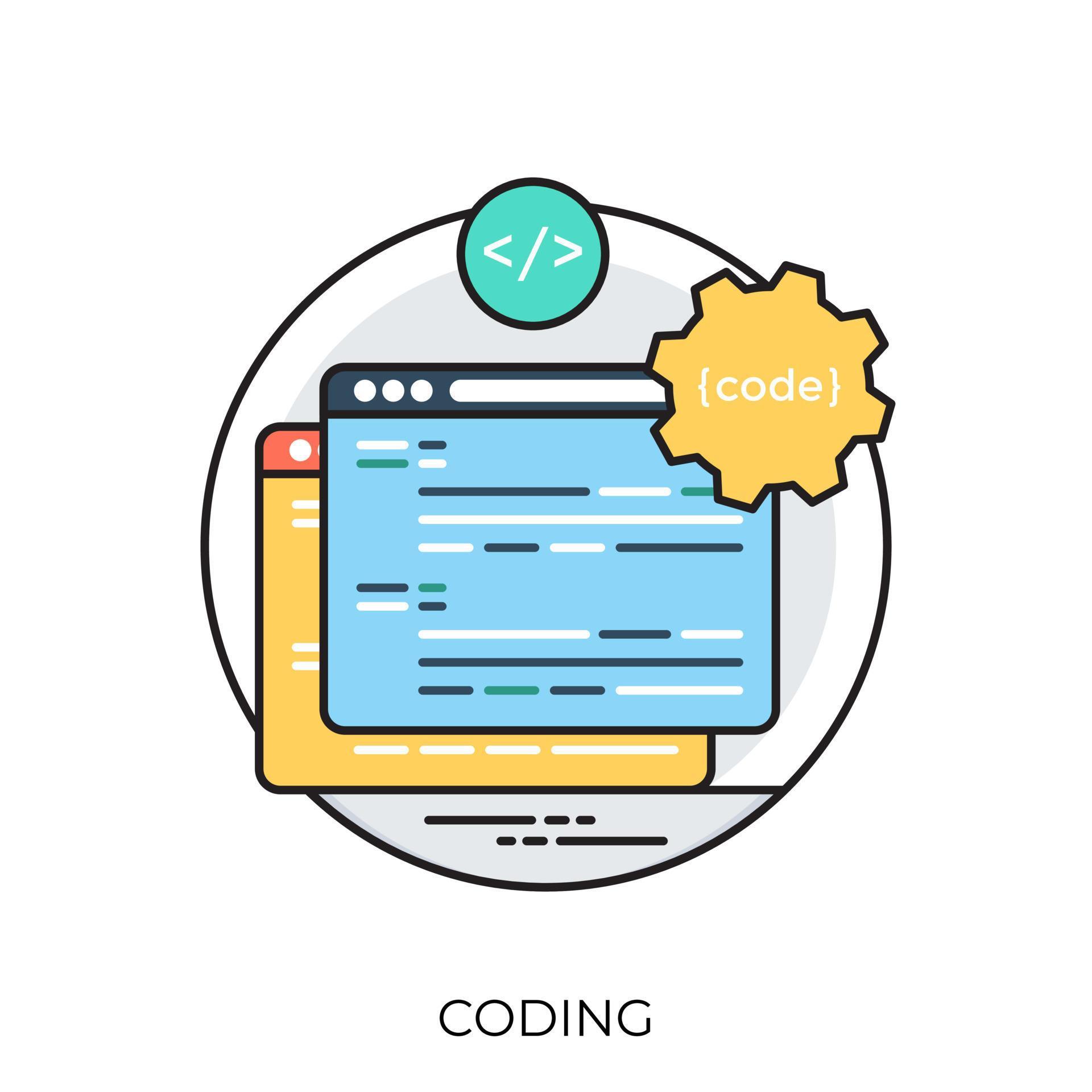 Trendy Coding Concepts 4766664 Vector Art at Vecteezy