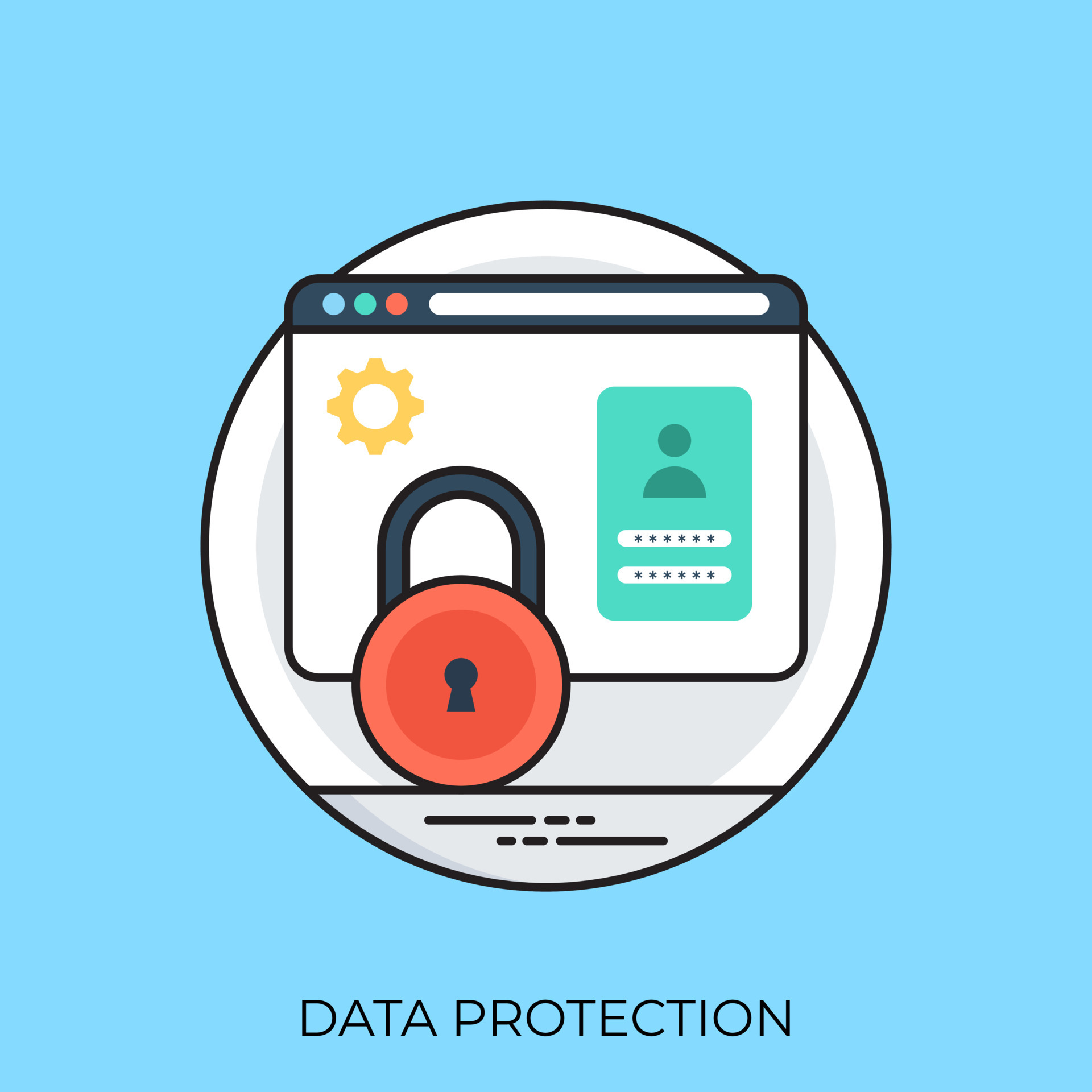 Data Protection Concepts 4766674 Vector Art At Vecteezy