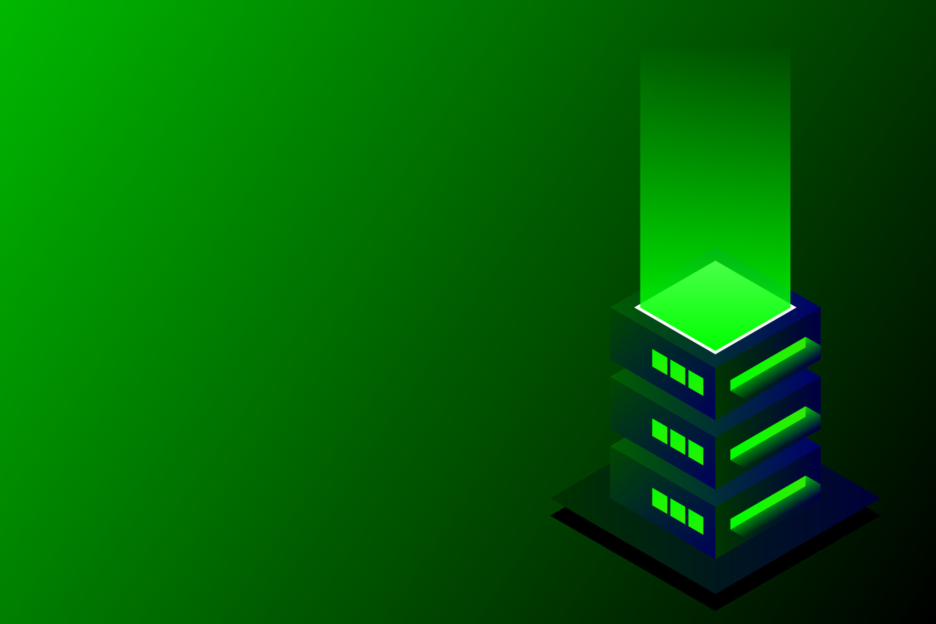 Datacenter isometric vector illustration. Abstract 3d hosting server or ...